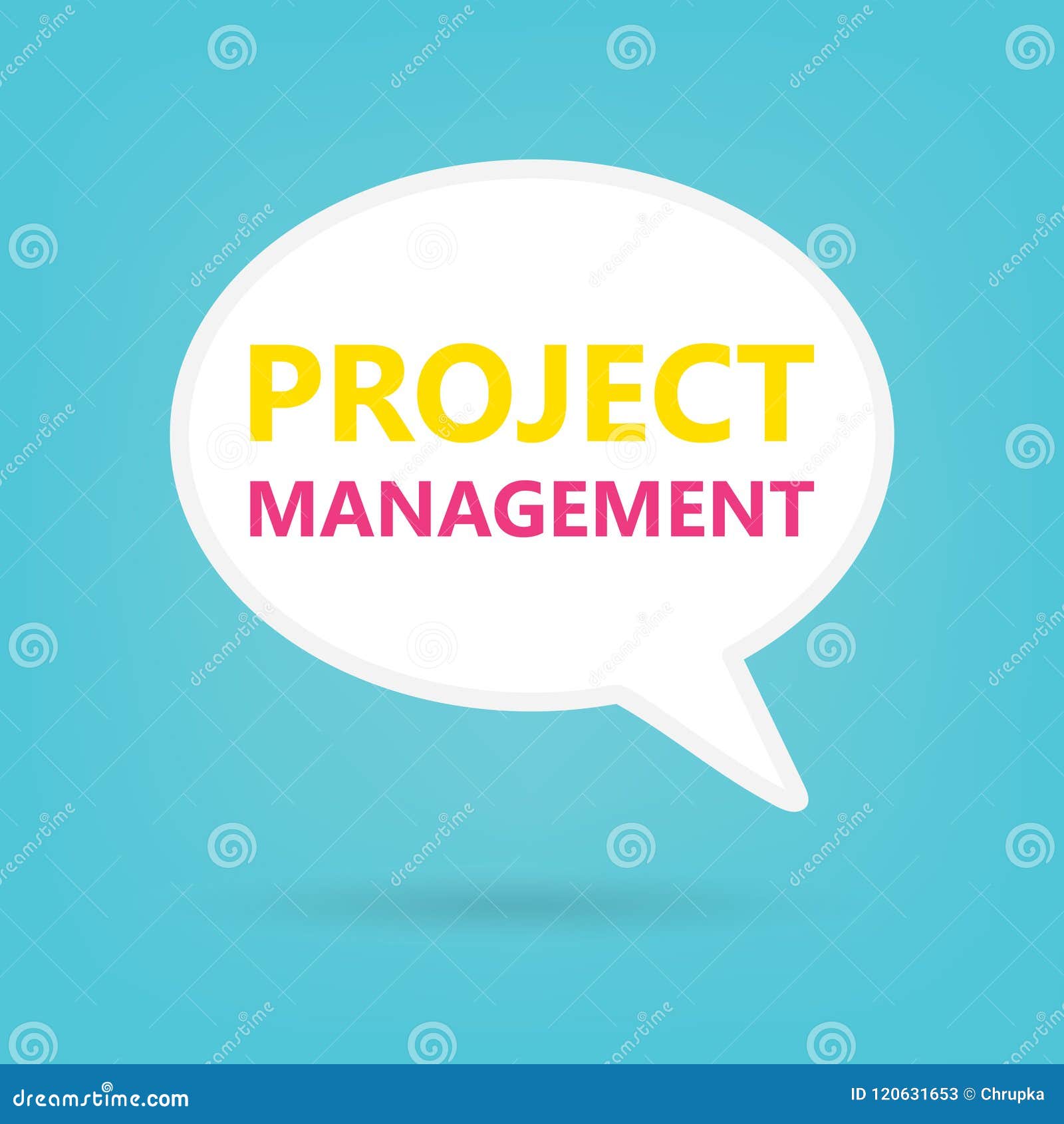 Project Management Written on Speech Bubble Stock Vector - Illustration ...