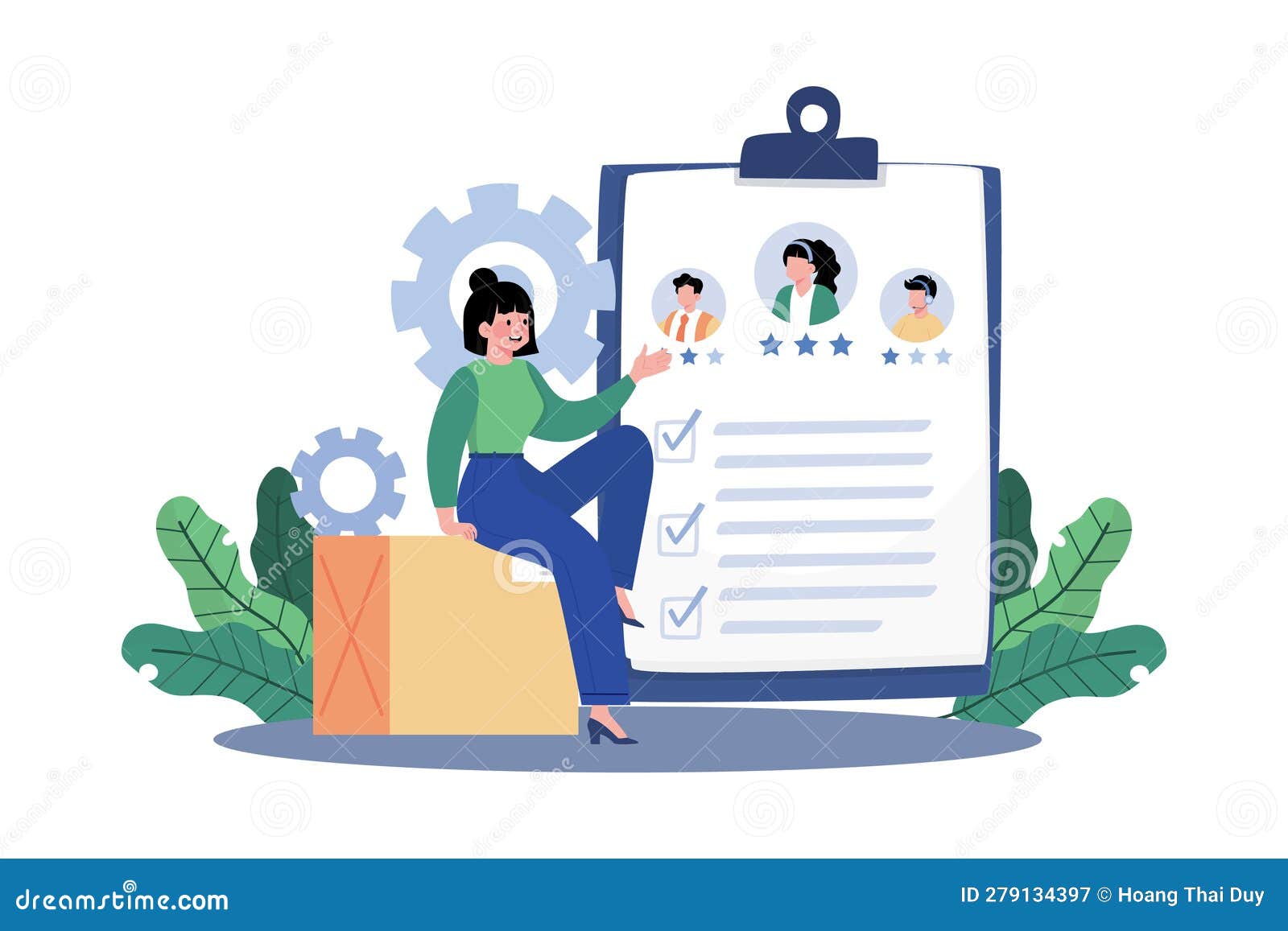 Project Coordinator Assigning Tasks, Managing Timelines Stock Vector ...