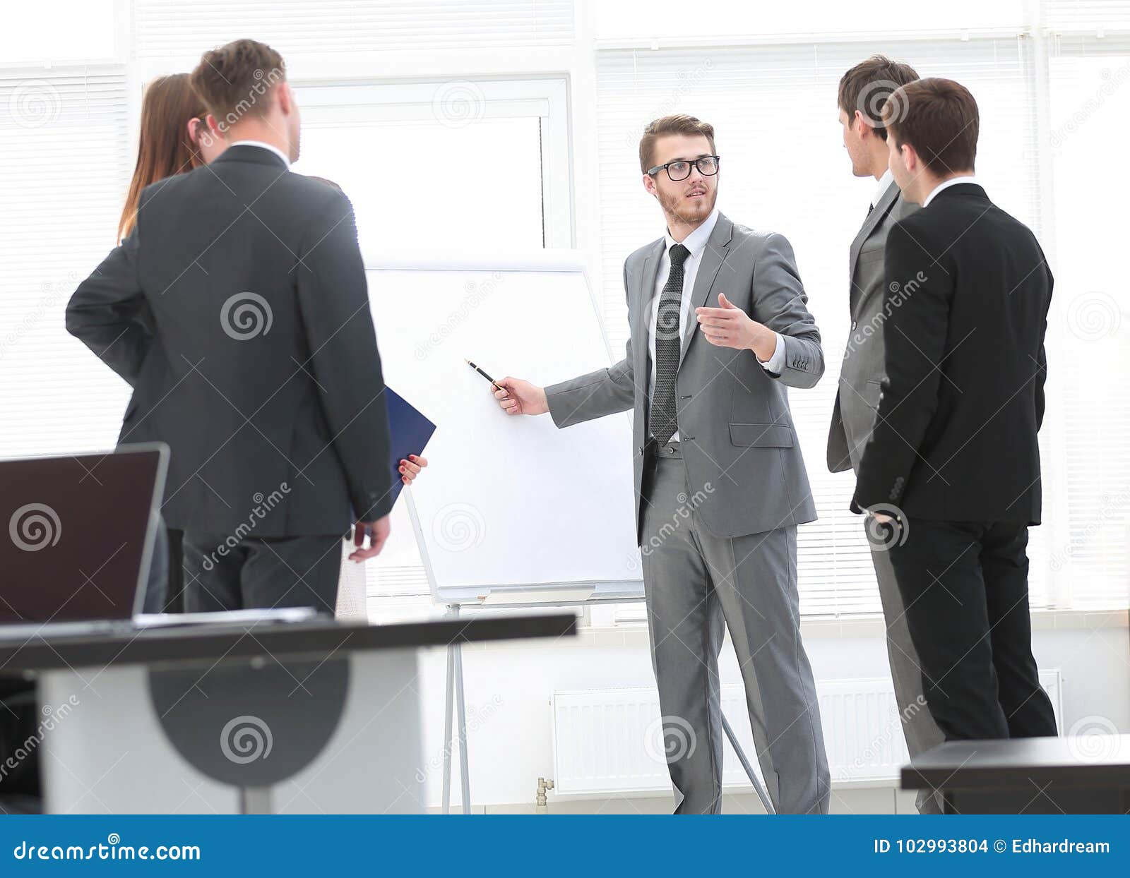 Manager Conducts a Master Class for Business Team Stock Photo - Image ...