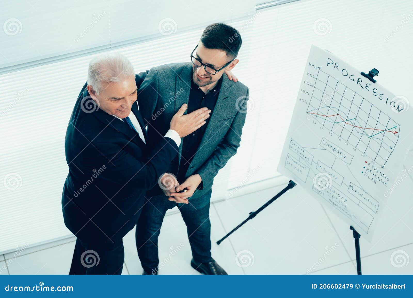 Project Manager Congratulating the Employee on a Successful ...
