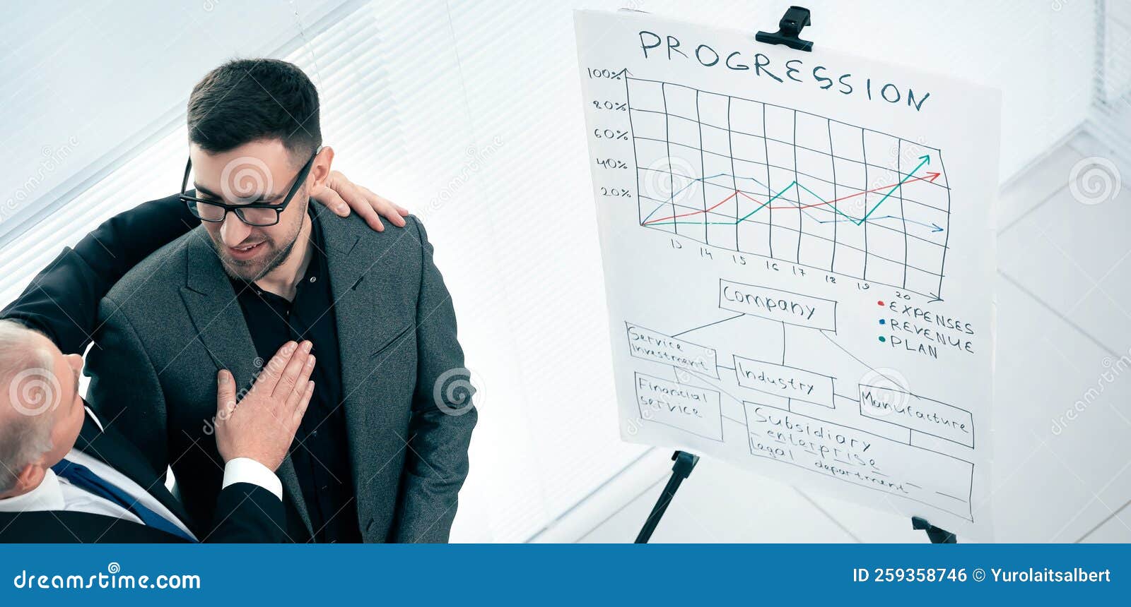 Project Manager Congratulating the Employee on a Successful ...