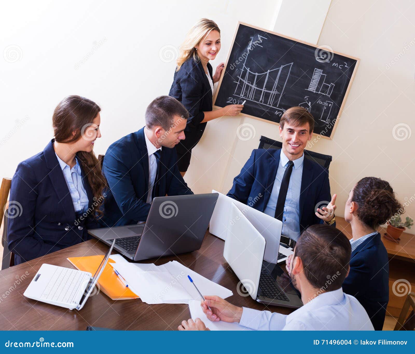 Project Manager Congratulating Work Superintendent Stock Photo - Image ...