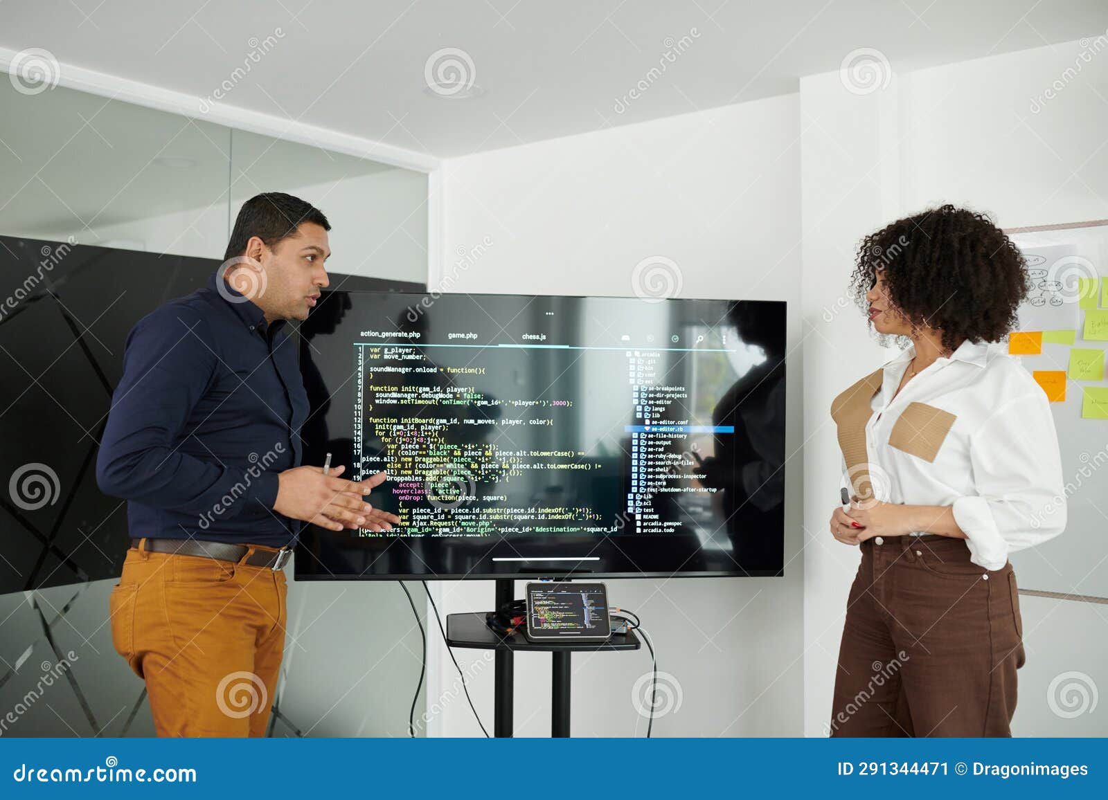 Project Manager and Dev Team Leader Stock Image - Image of discussion ...