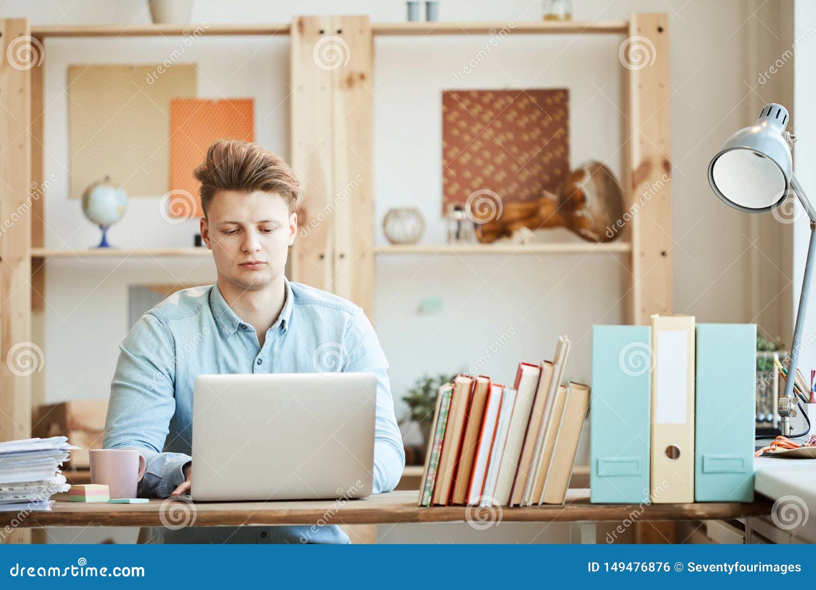 Project Manager Focused on Work Stock Photo - Image of business, laptop ...