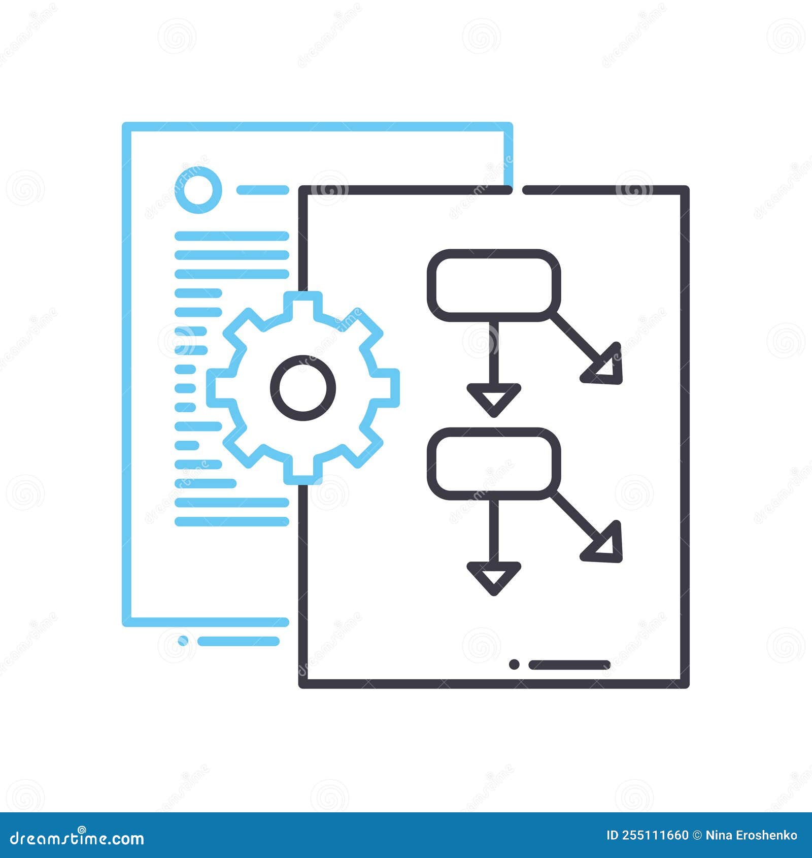 Project Manager Line Icon, Outline Symbol, Vector Illustration, Concept ...