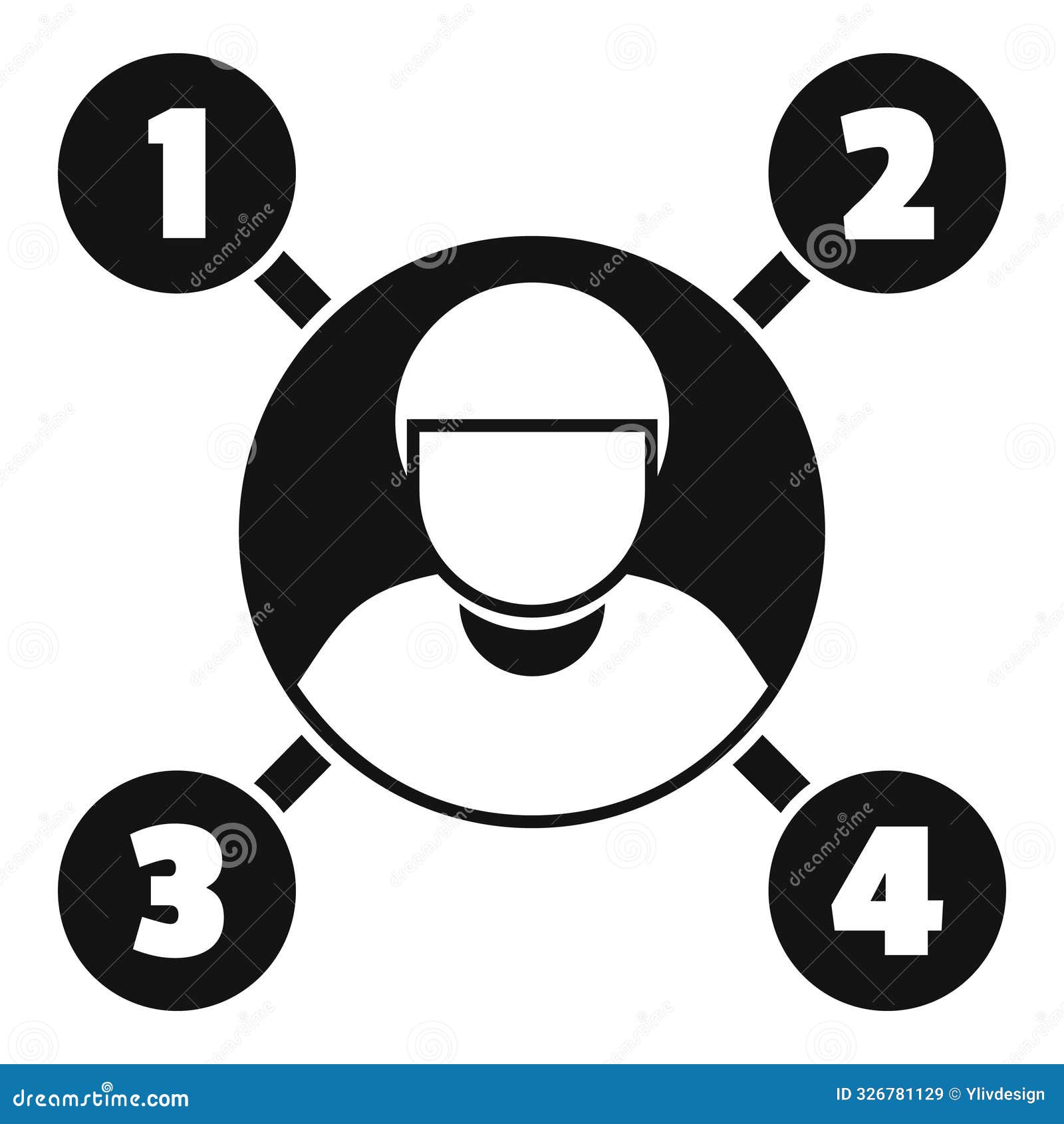 Project Manager Managing Four Stages of Project Development Icon Stock ...