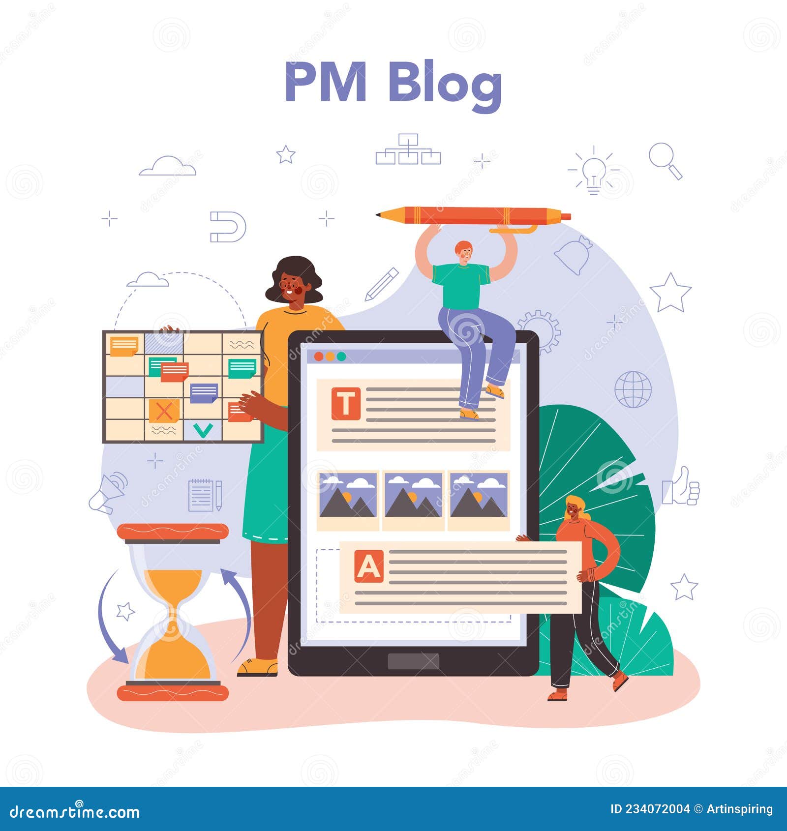 Project Manager Online Service or Platform. Successful Business Stock ...