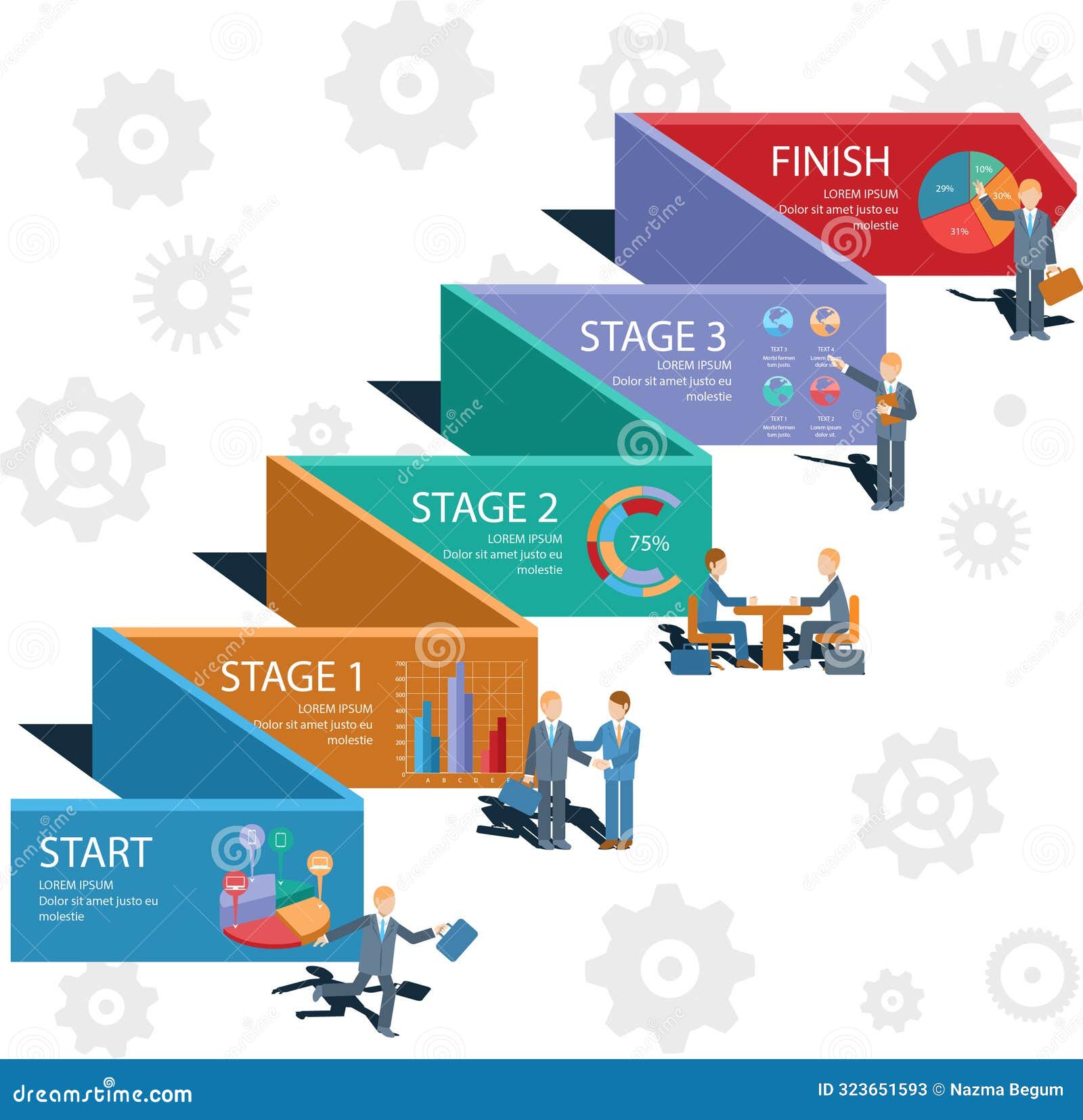 Man with Business Analysis Vector Simple. Man with Business Analysis ...