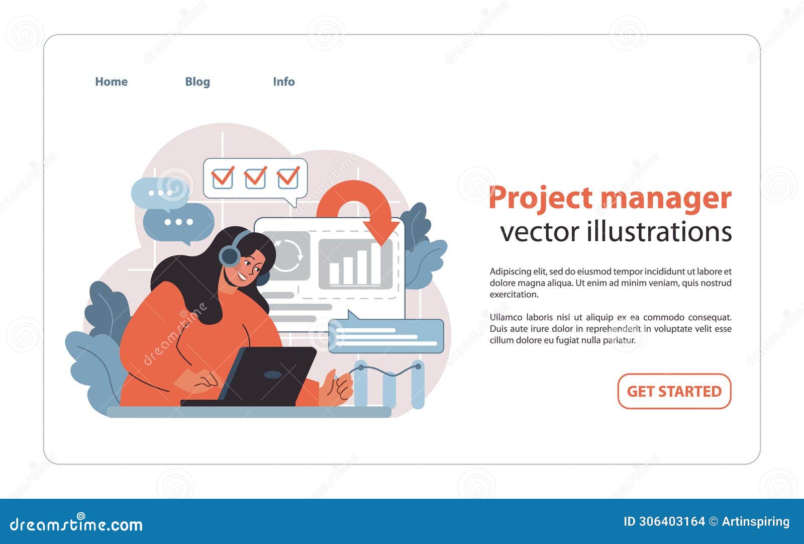 Project Manager Set at Work. Overseeing Project Timelines and ...