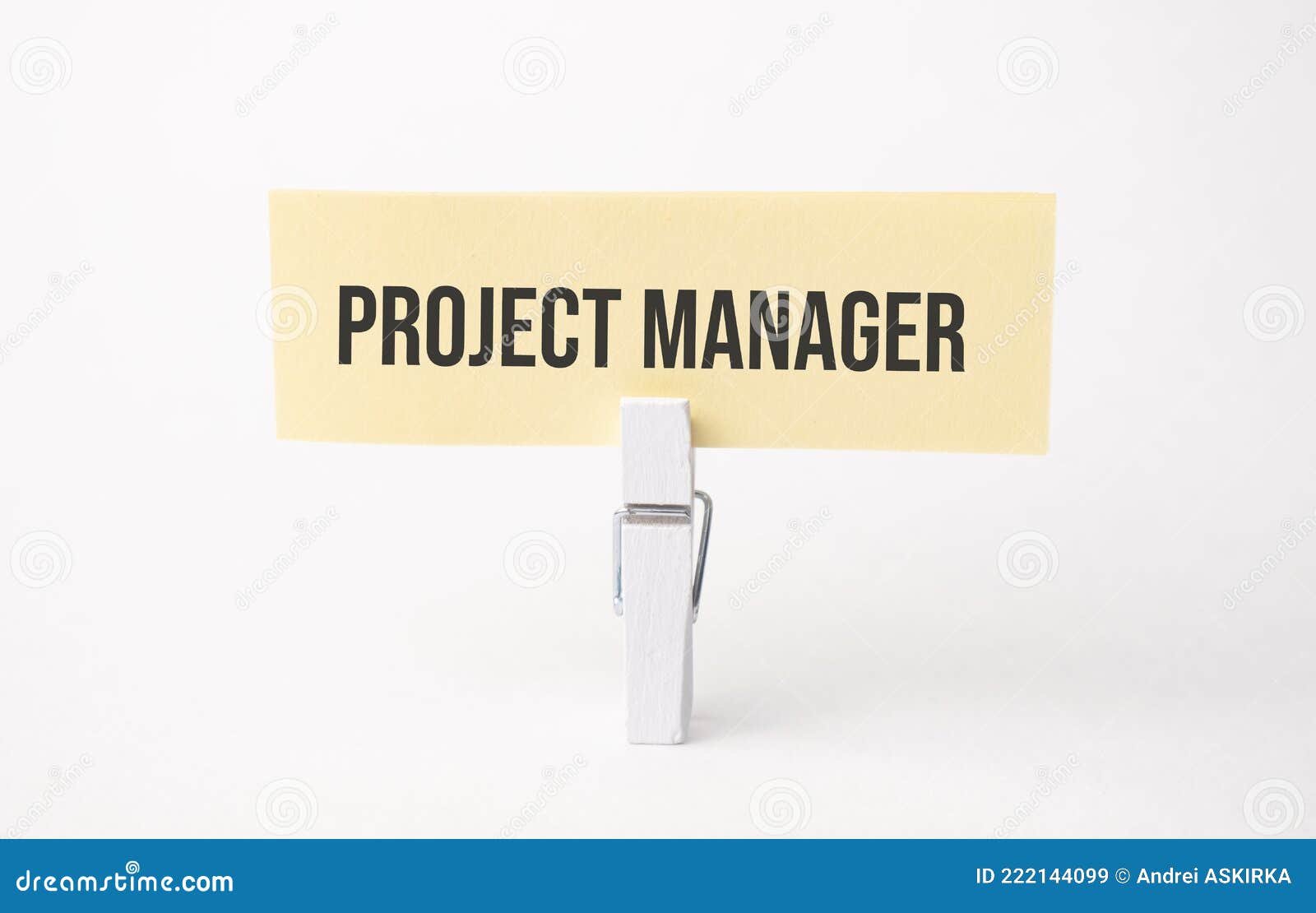 PROJECT MANAGER Text on Paper. on White Background Stock Image - Image ...