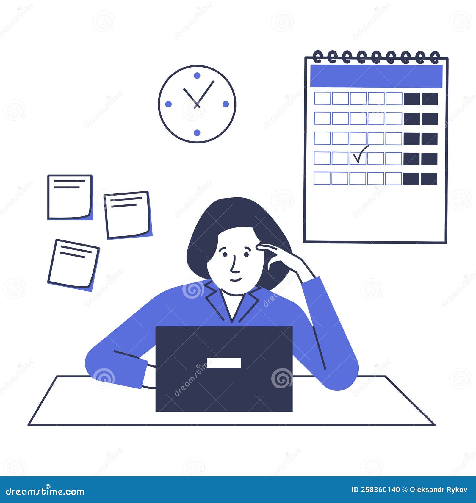 Project manager. stock vector. Illustration of development - 258360140