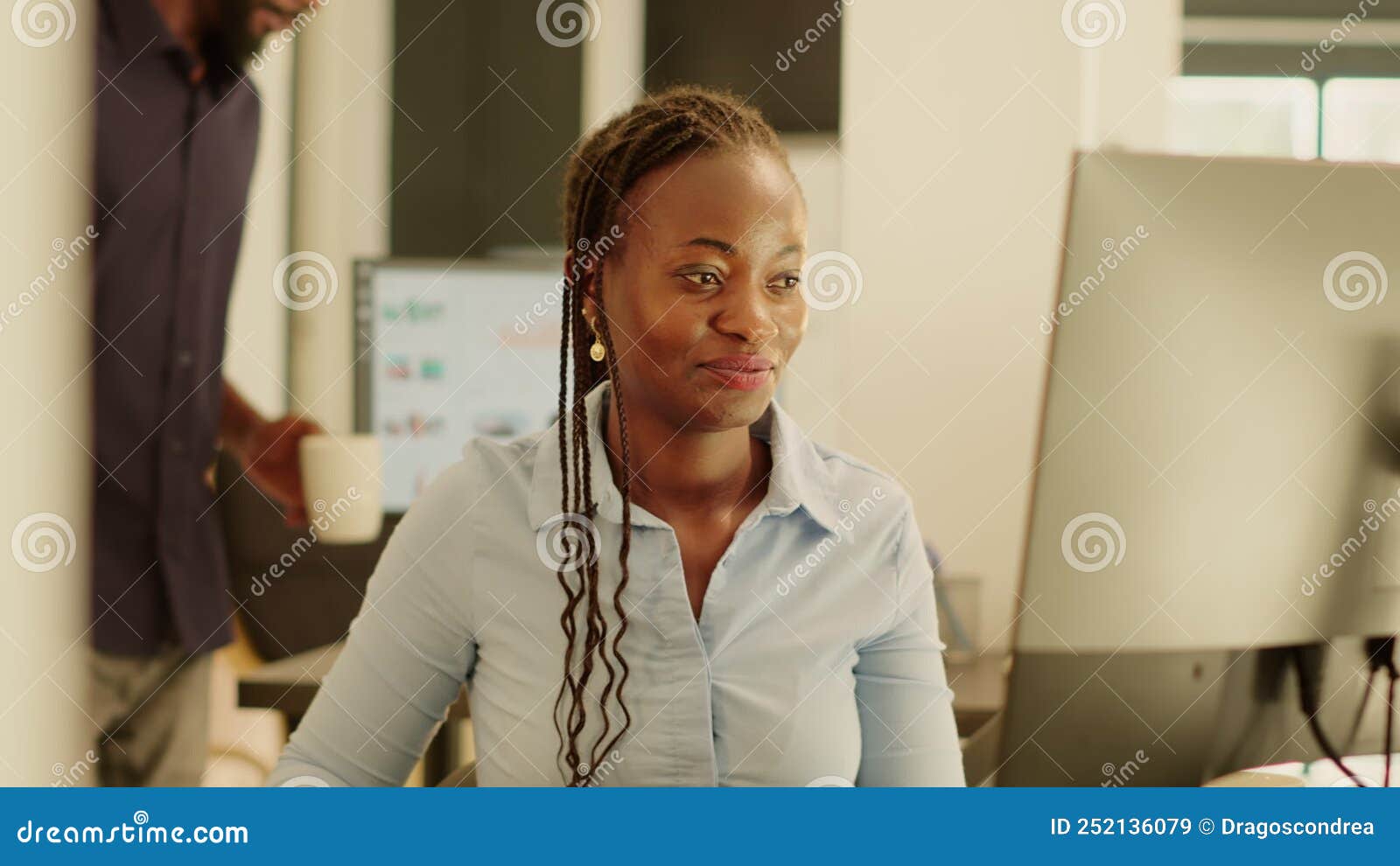 Project Manager Working on Computer To Plan Business Data Stock Video ...