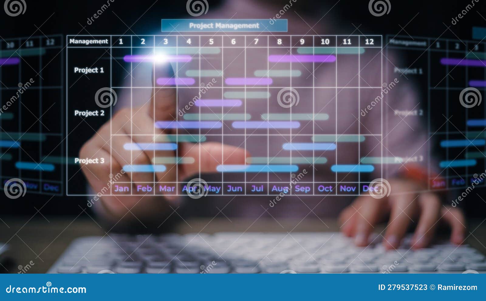 Updating The Project Plan Using Visual Management Royalty-Free Stock ...