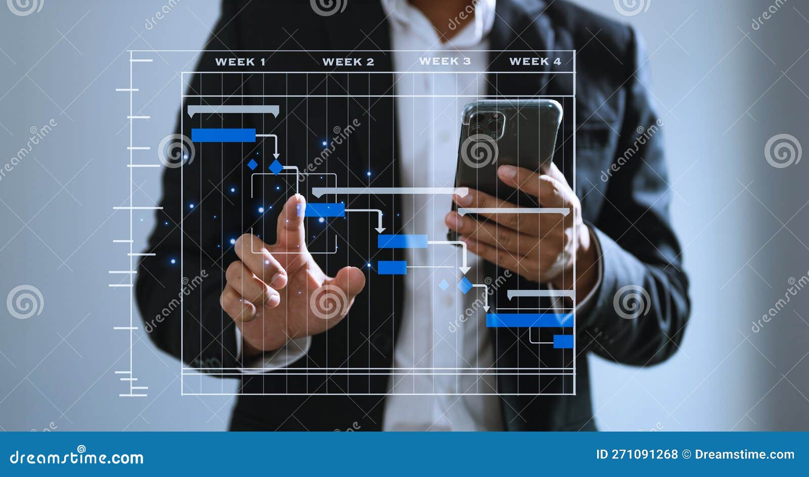 Project Manager Working and Update Tasks with Milestones Progress ...