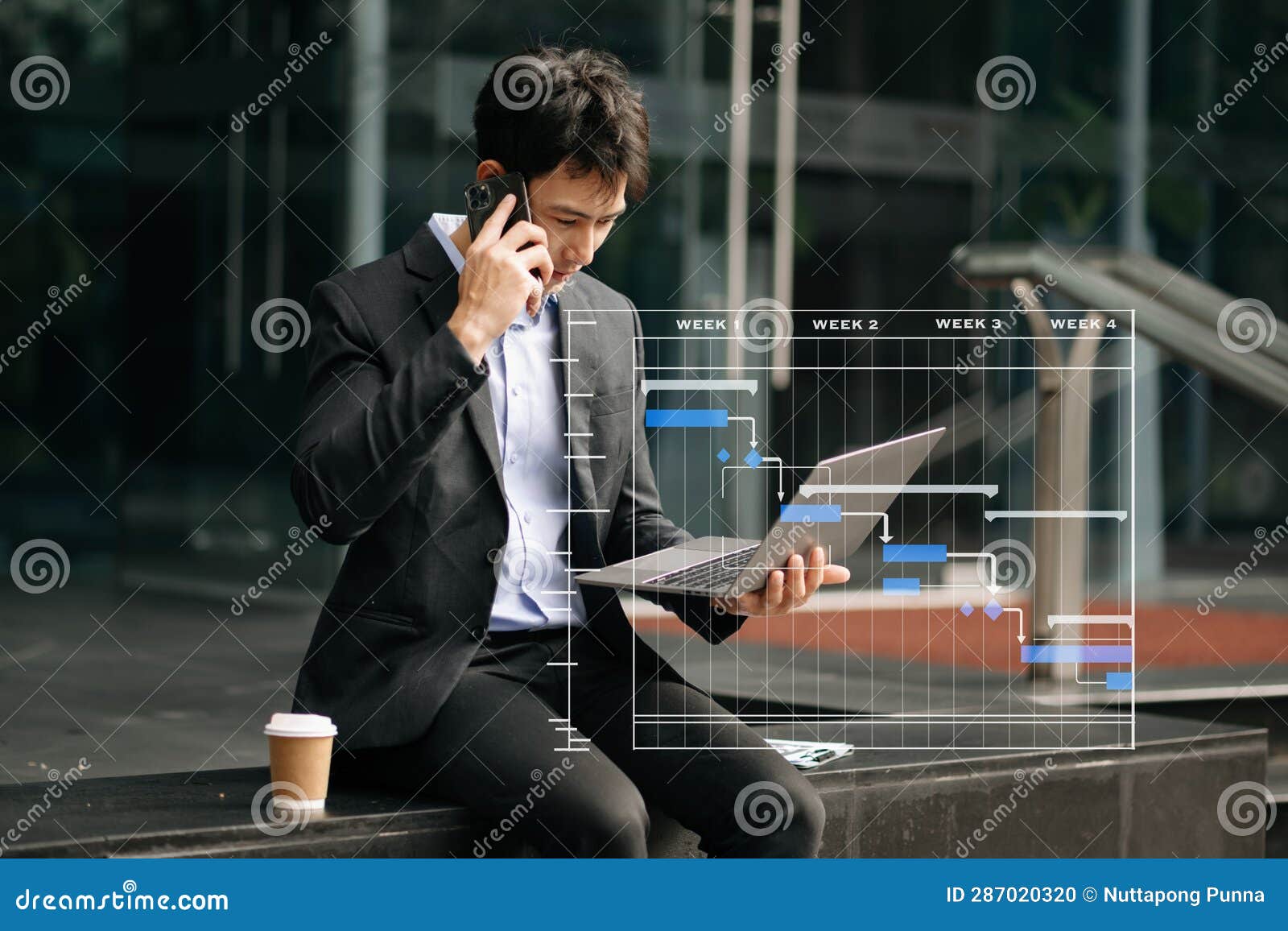 Project Manager Working and Update Tasks with Milestones Progress ...