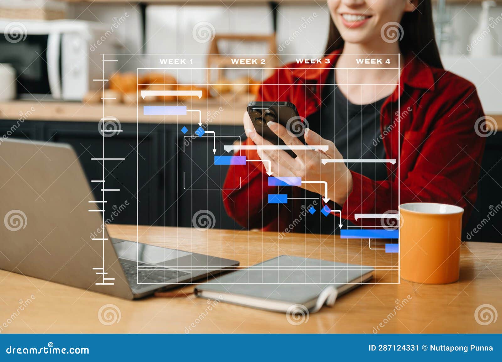 Project Manager Working and Update Tasks with Milestones Progress ...