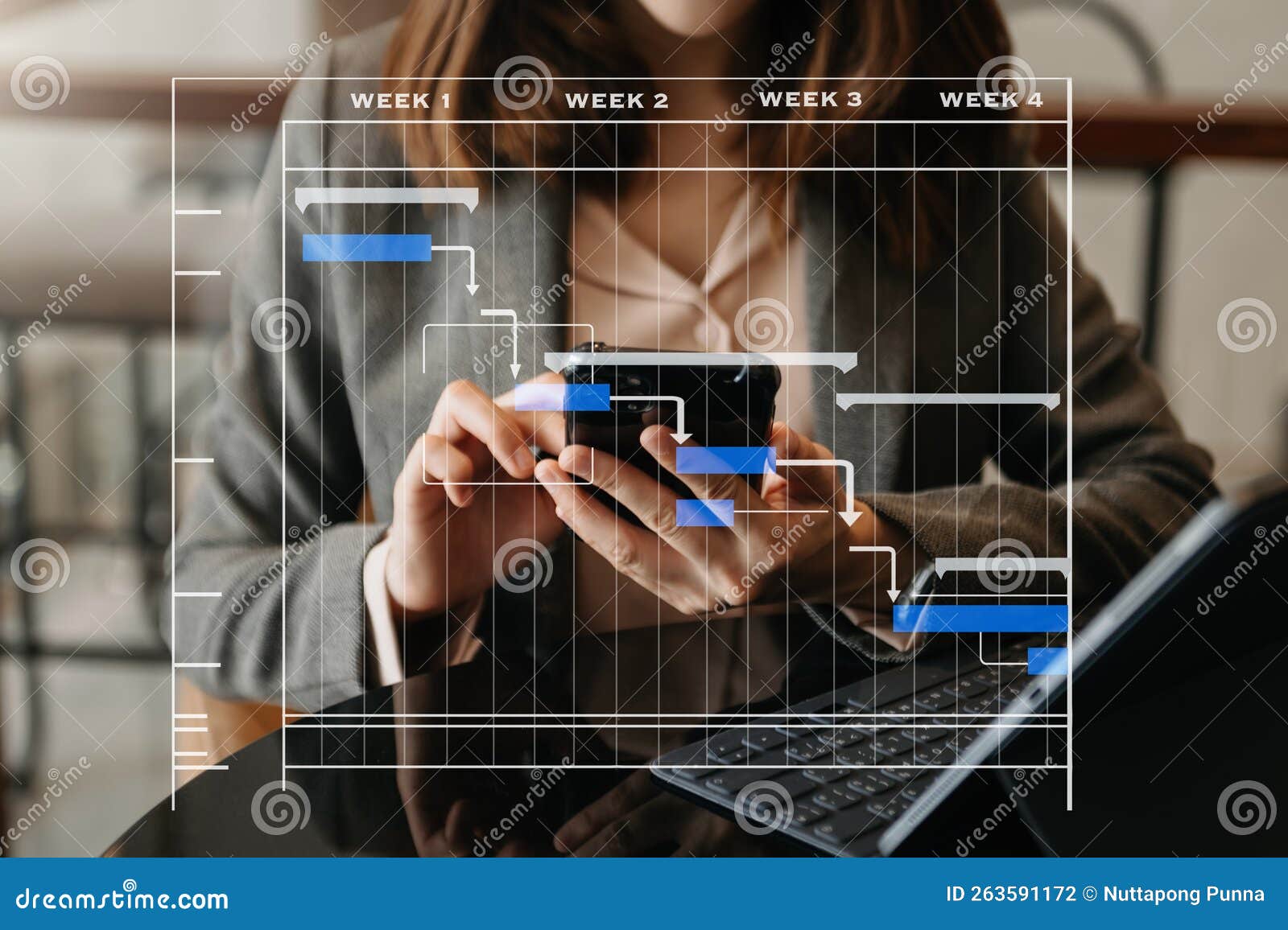 Project Manager Working and Update Tasks with Milestones Progress ...