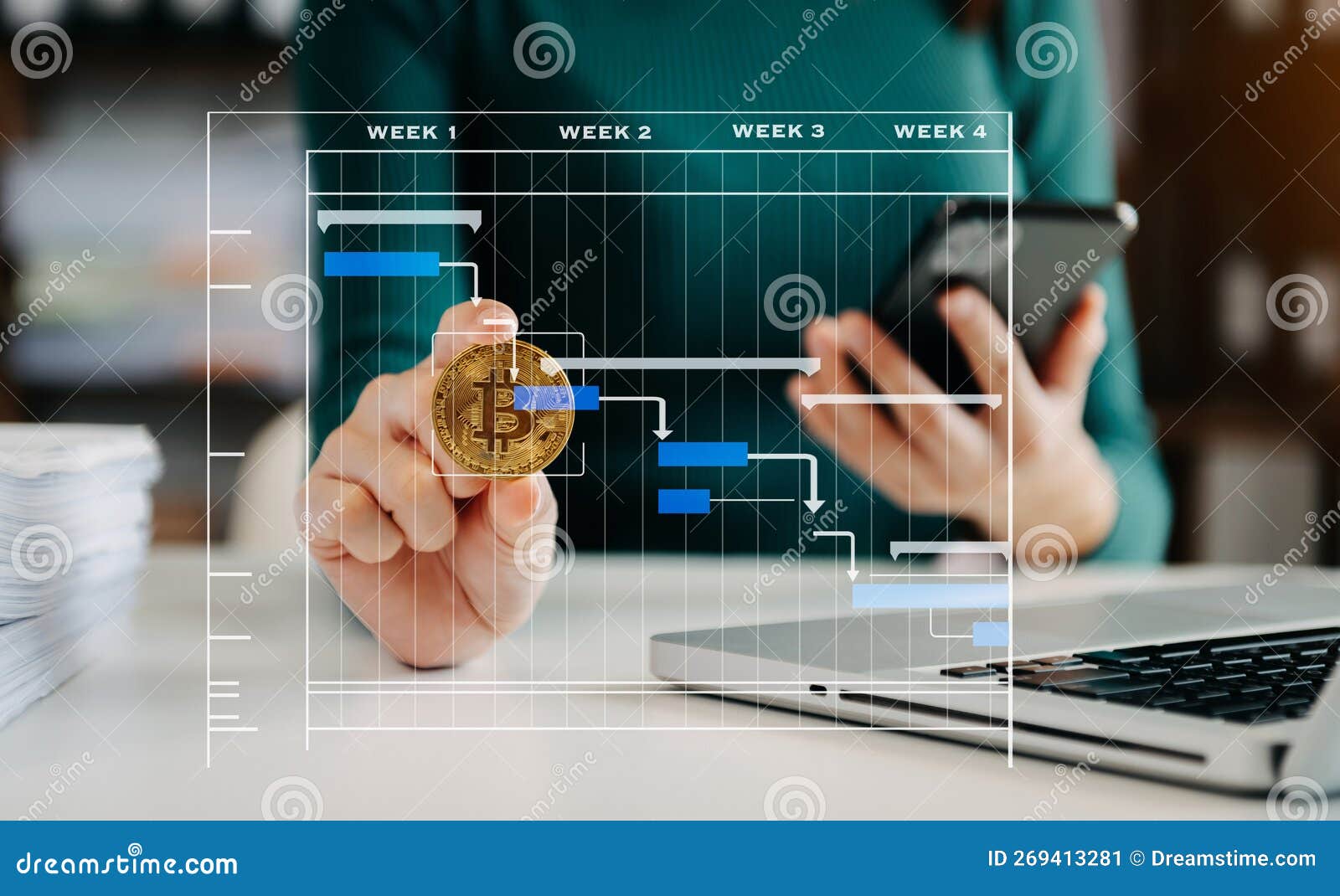 Project Manager Working and Update Tasks with Milestones Progress ...