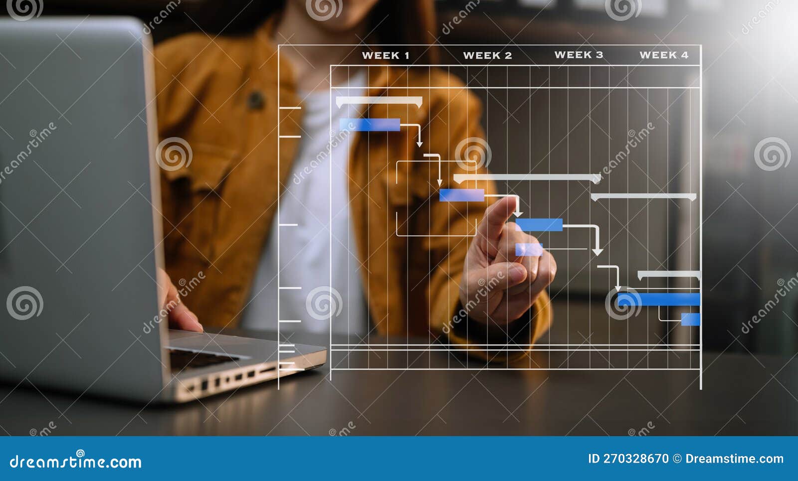 Project Manager Working and Update Tasks with Milestones Progress ...