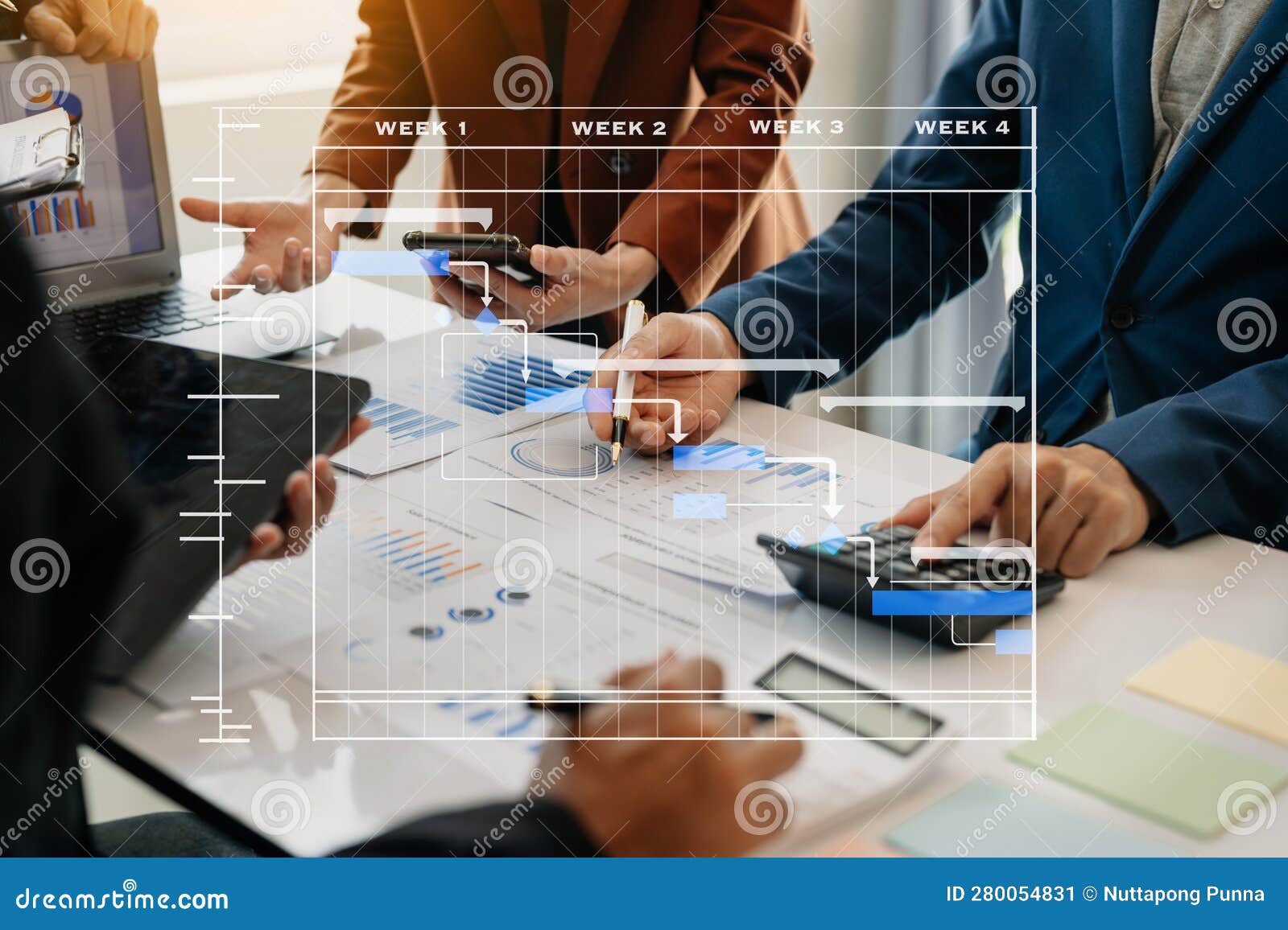 Project Manager Working and Update Tasks with Milestones Progress ...