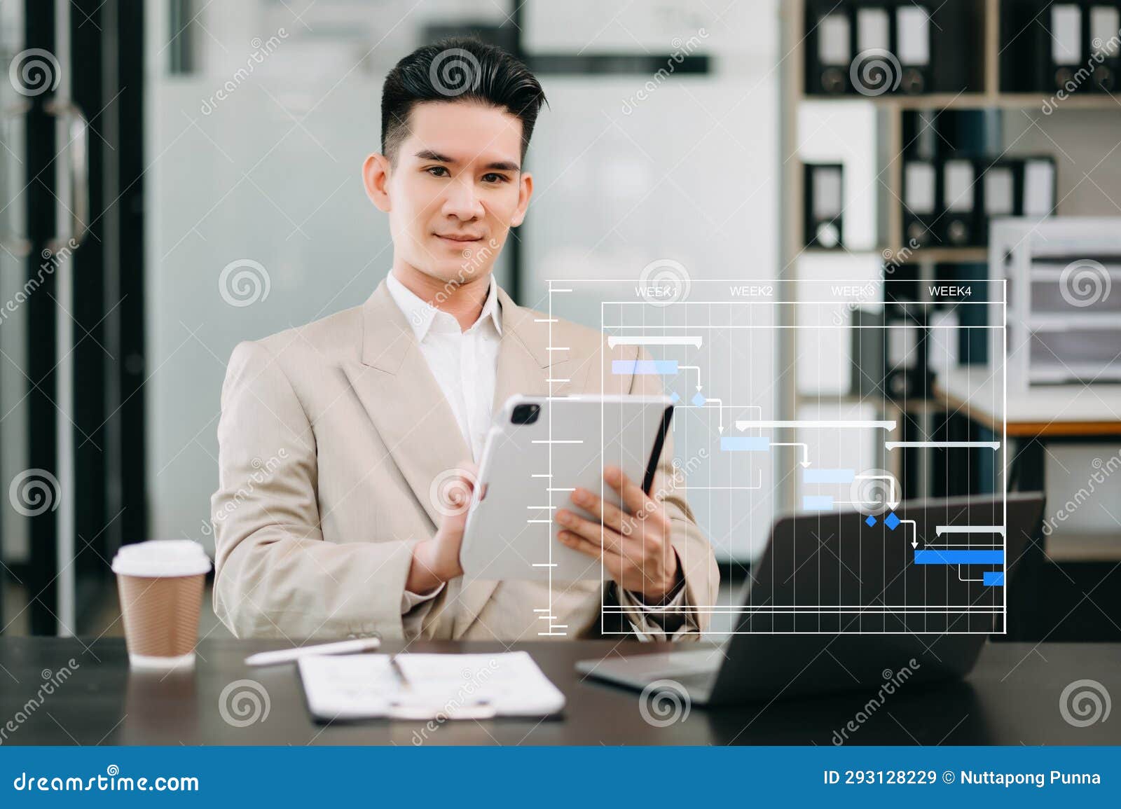 Project Manager Working and Update Tasks with Milestones Progress ...