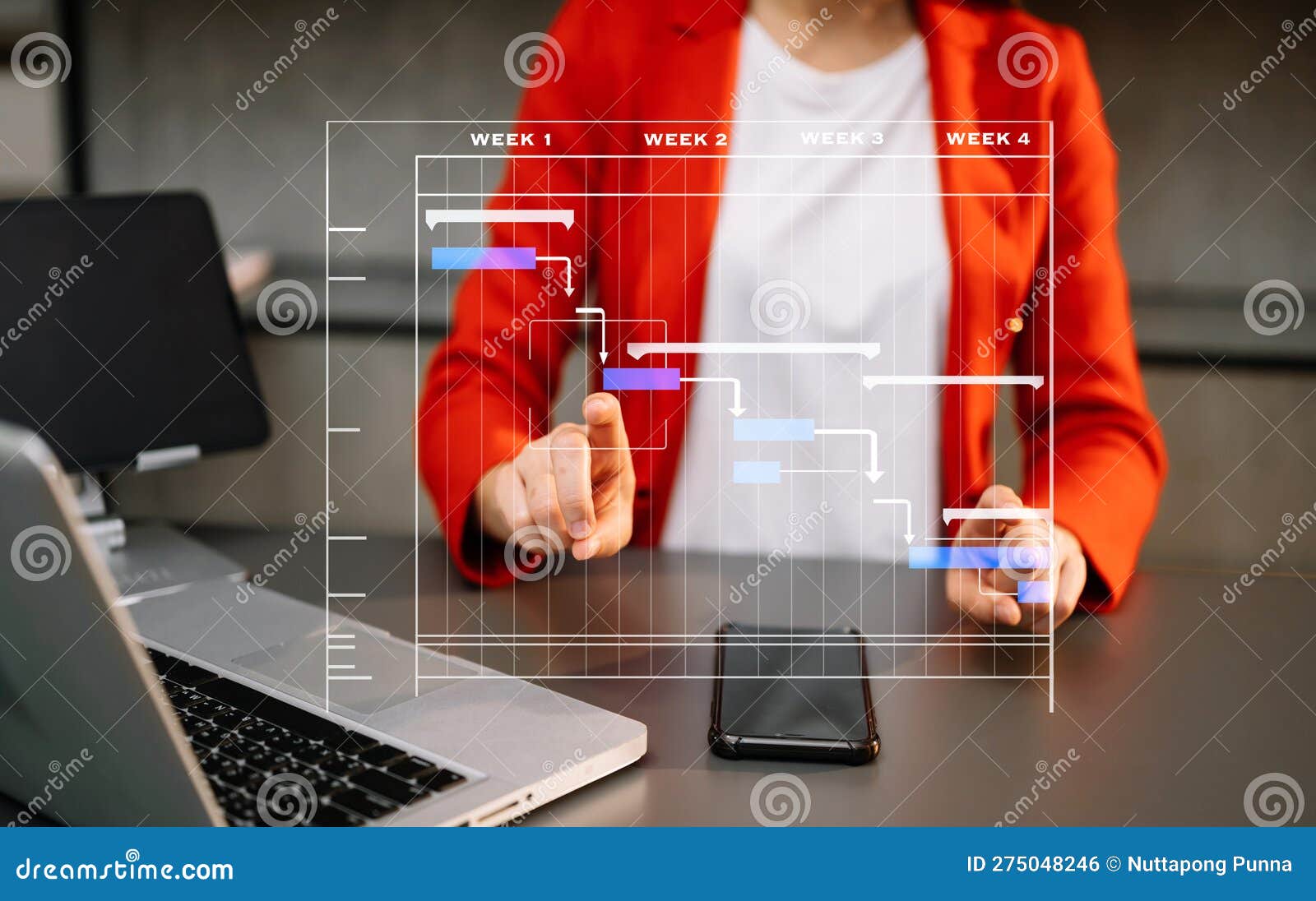 Project Manager Working and Update Tasks with Milestones Progress ...