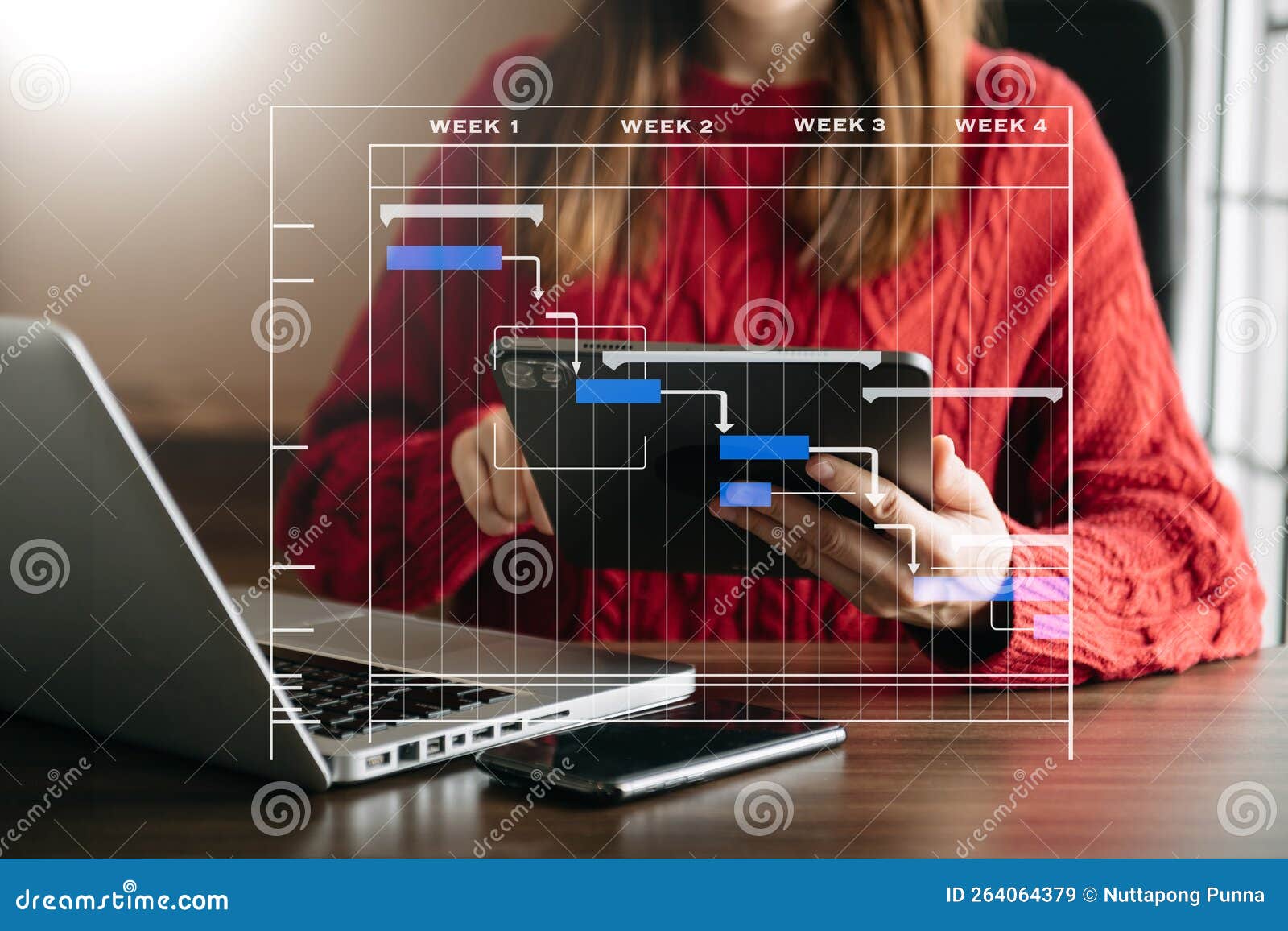 Project Manager Working and Update Tasks with Milestones Progress ...