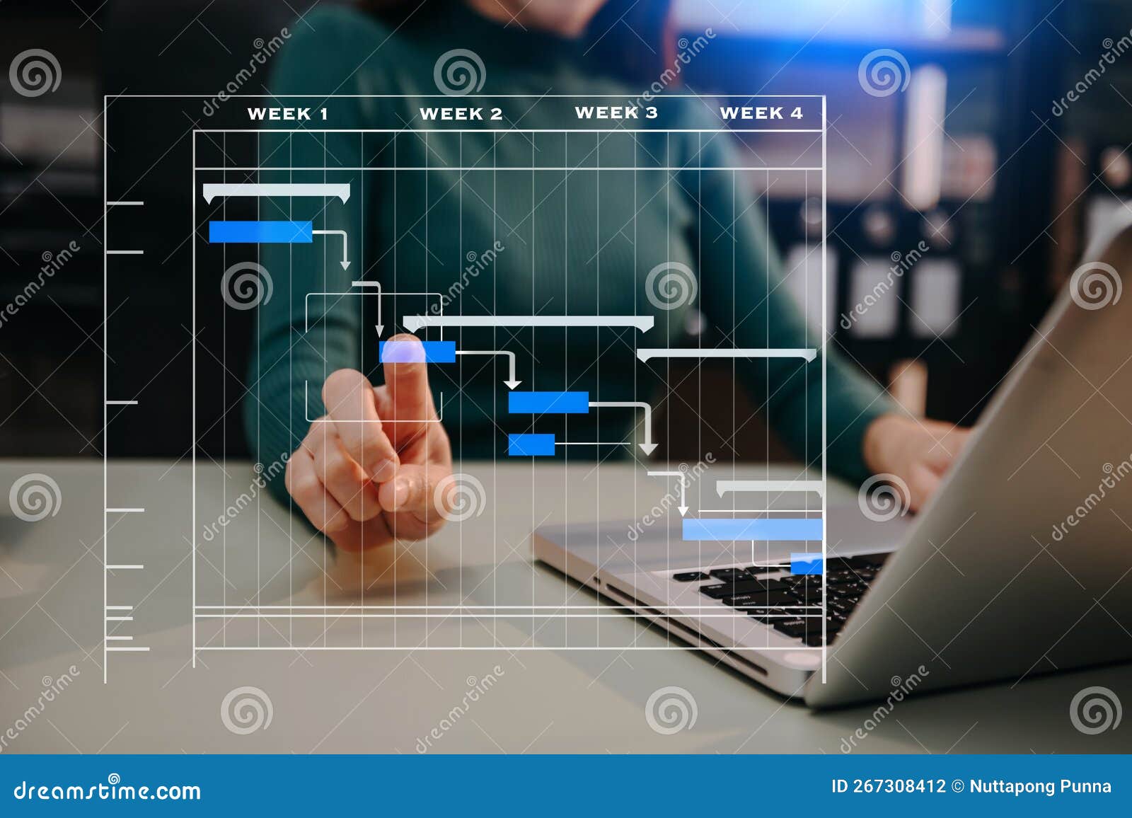 Project Manager Working and Update Tasks with Milestones Progress ...