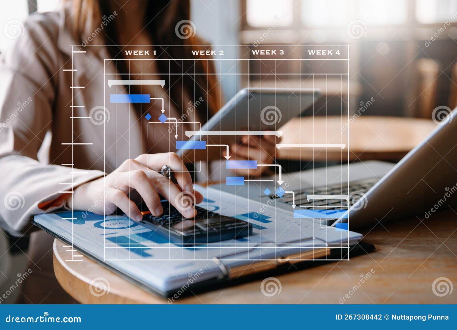 Project Manager Working and Update Tasks with Milestones Progress ...