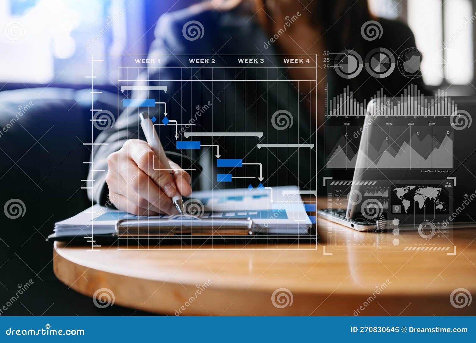 Project Manager Working and Update Tasks with Milestones Progress ...