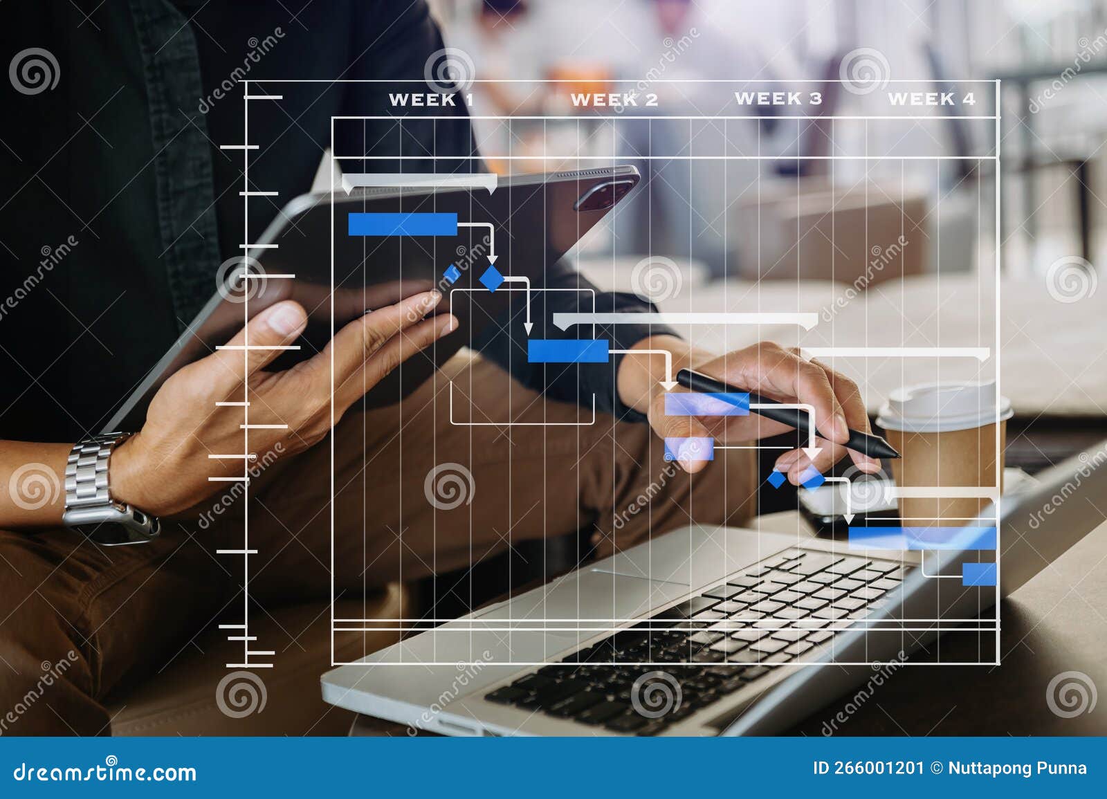 Project Manager Working and Update Tasks with Milestones Progress ...