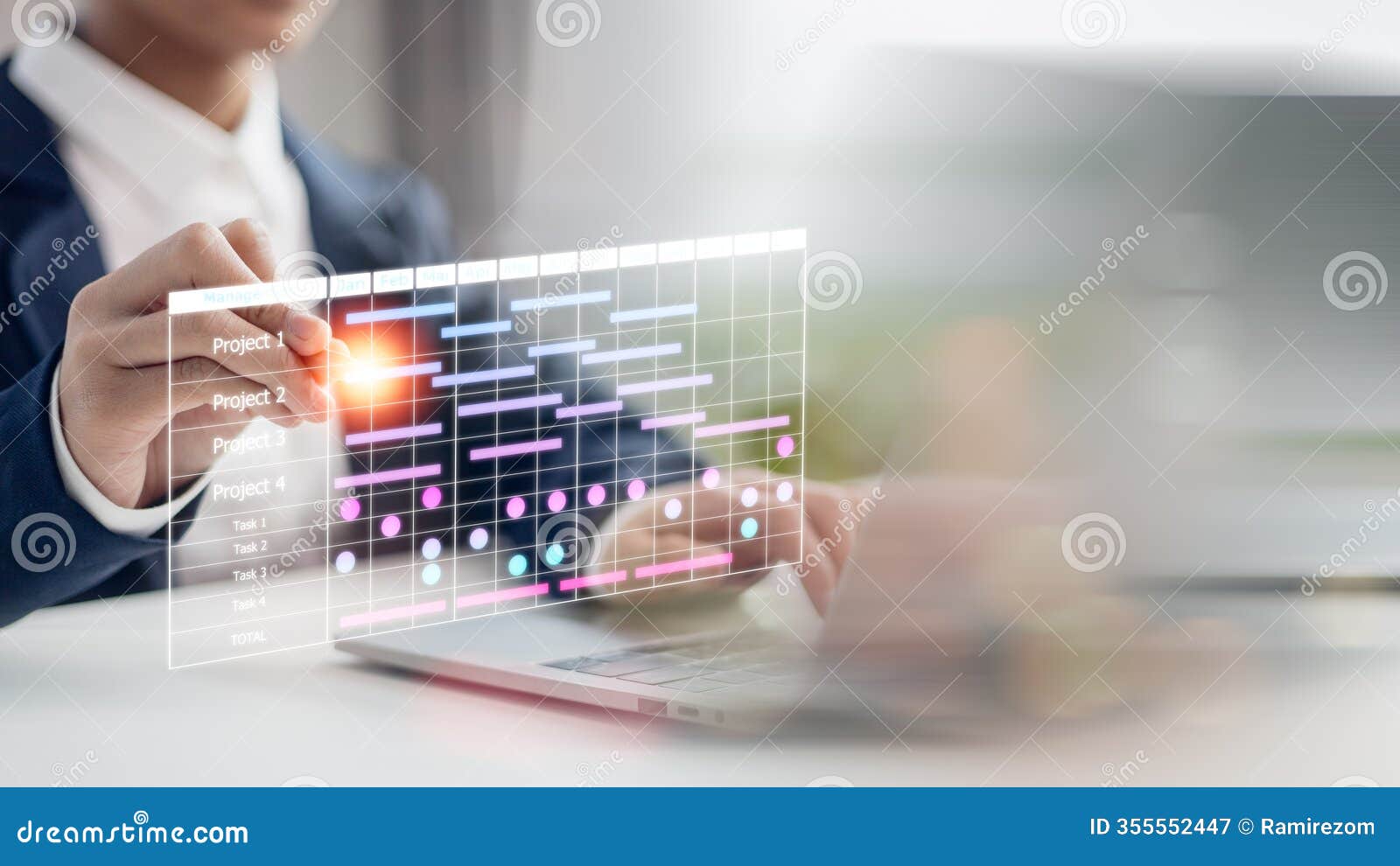 The Project Manager Works and Updates Tasks with Milestones and ...