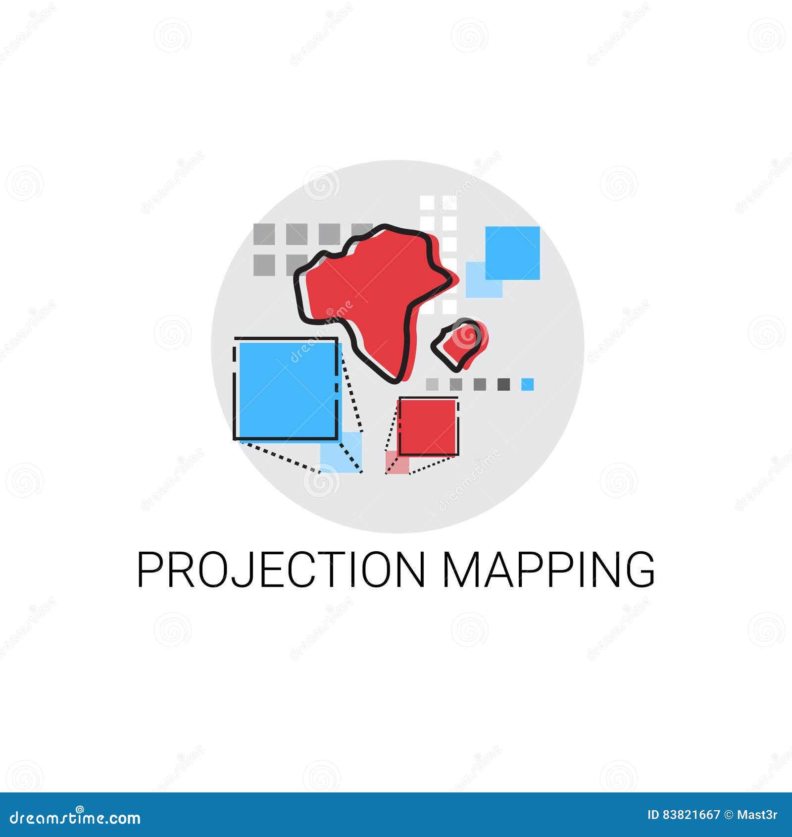 Project Mapping Management Business Icon Stock Vector - Illustration of ...