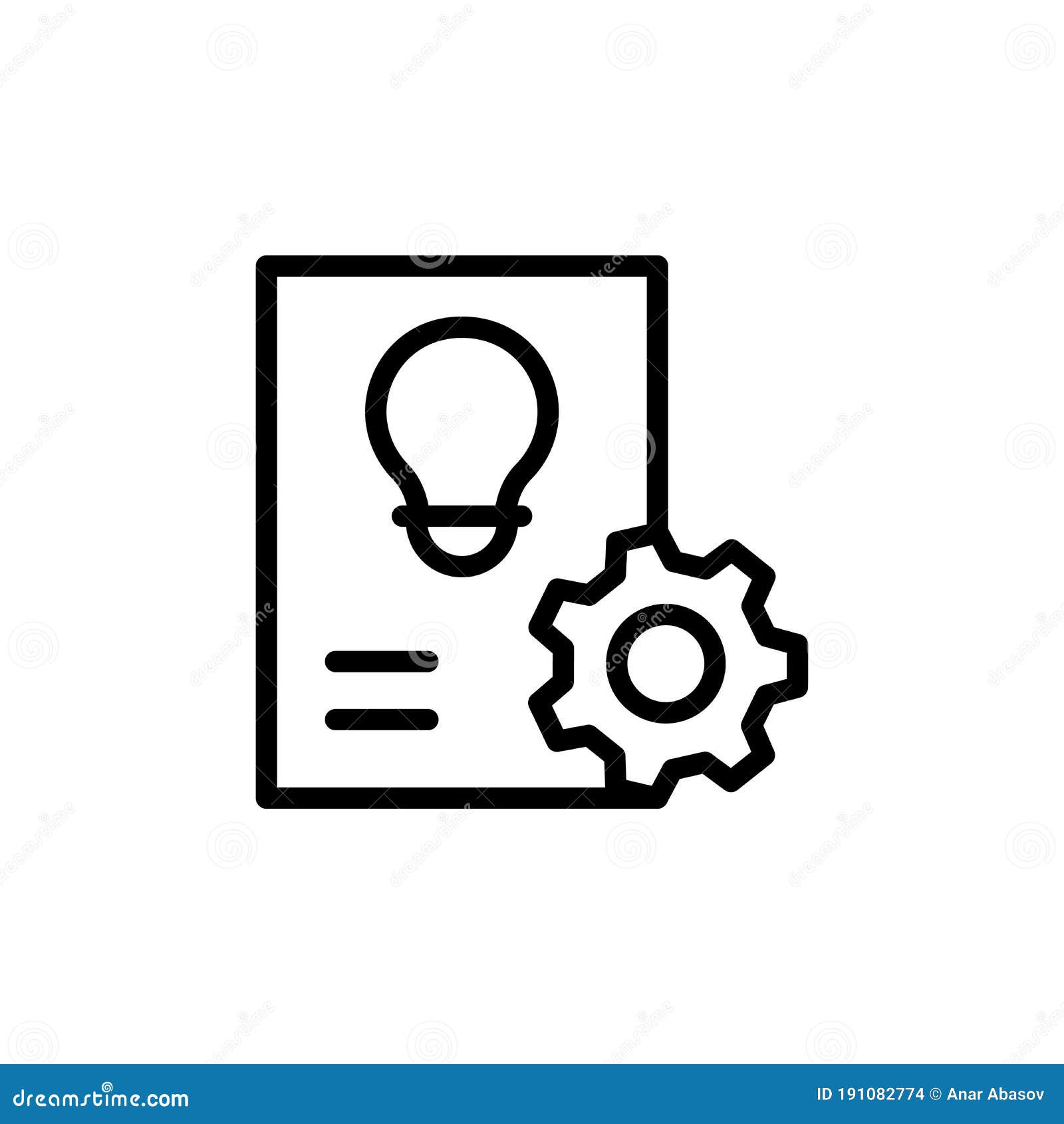 Project, Paper, Bulb Icon. Simple Line, Outline Vector Elements of ...