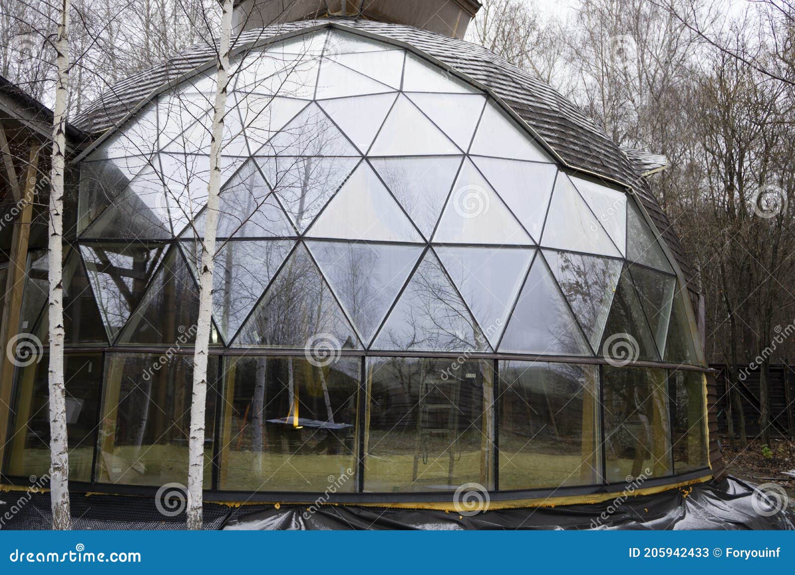Passive Solar Geodesic Dome Houses Stock Image | CartoonDealer.com ...