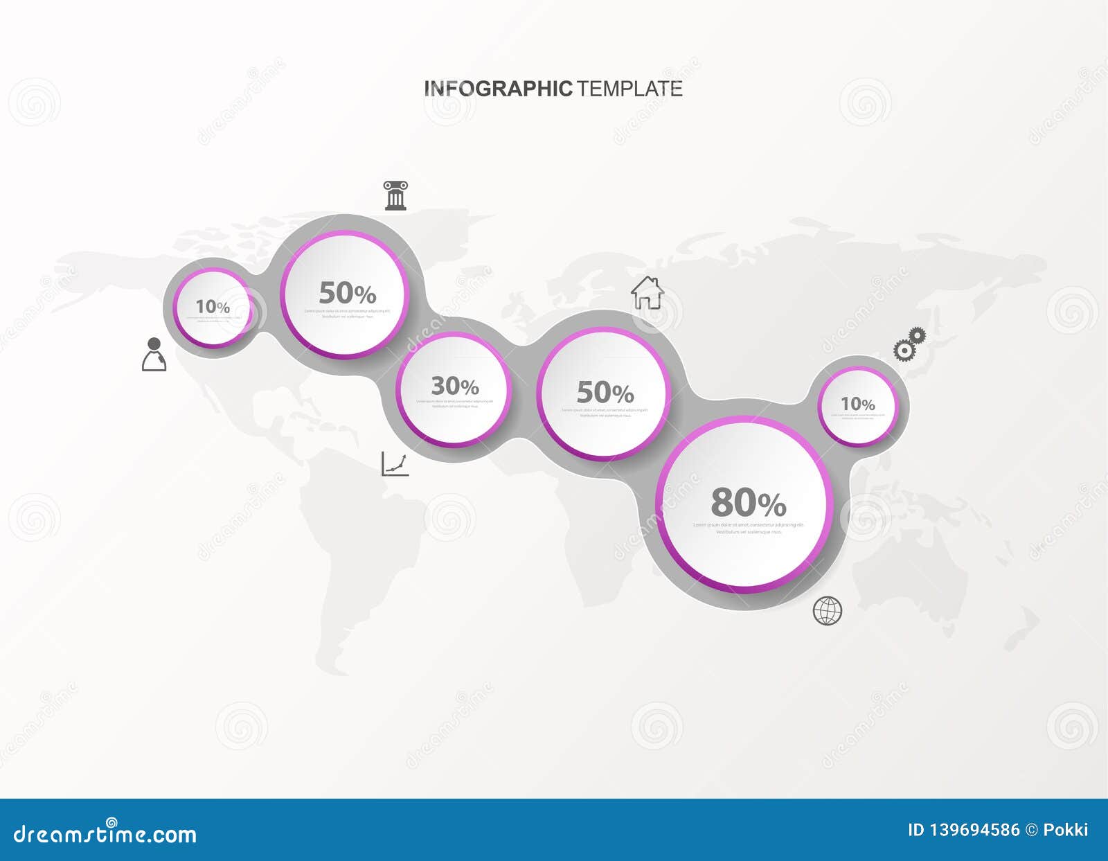 Project Percentage Progress Overview Graph Vector Illustration ...