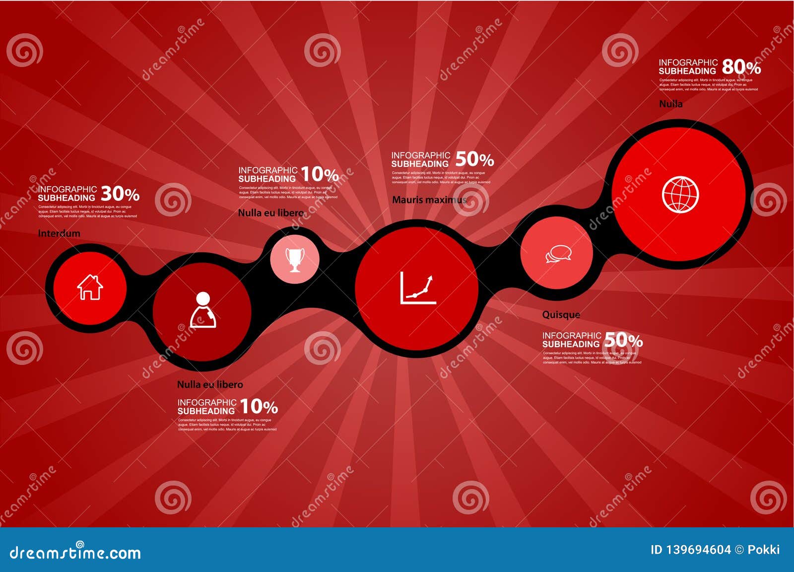 Project Percentage Progress Overview Graph Vector Illustration ...
