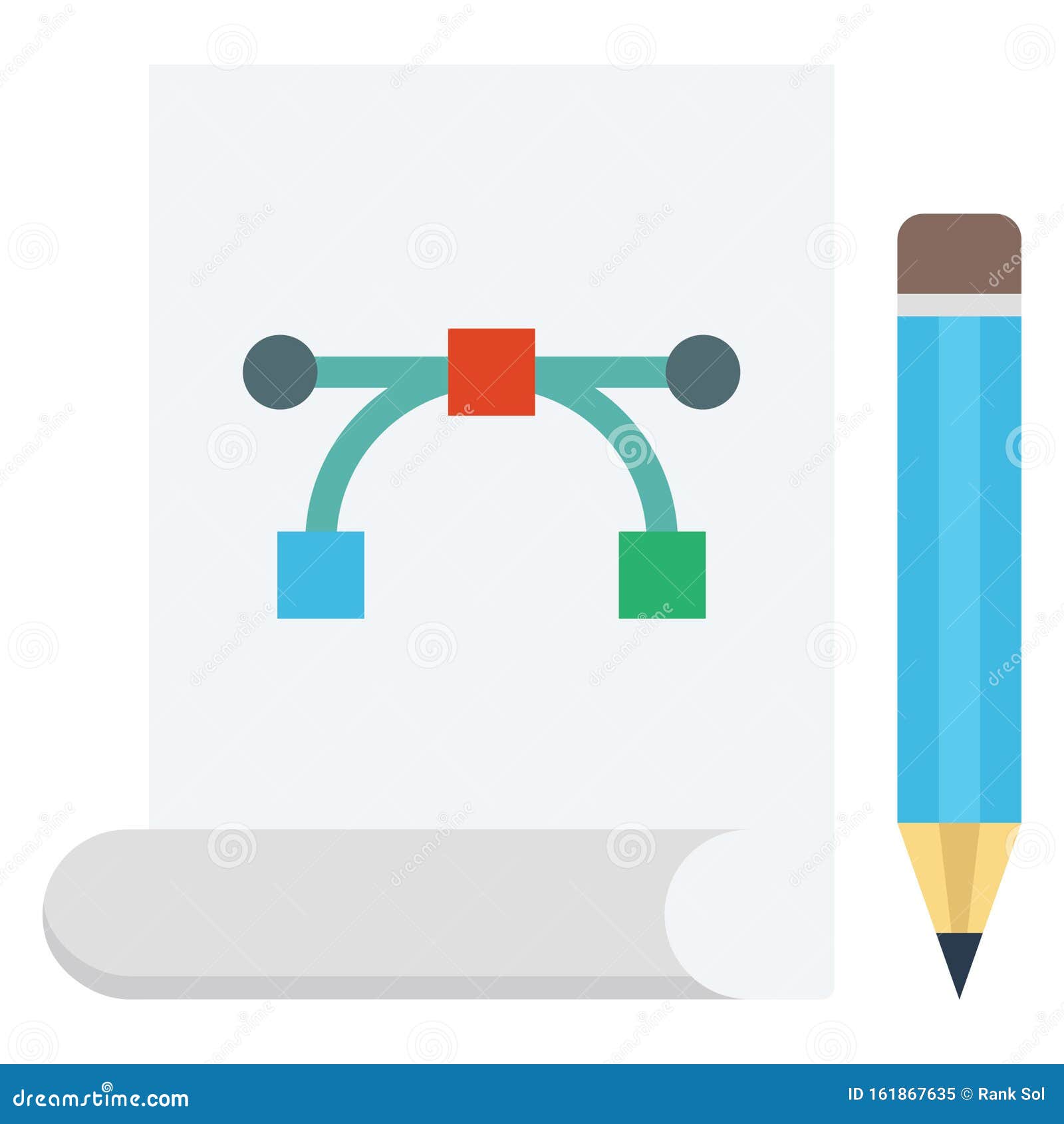 Project Plan Color Vector Icon Which Can Easily Modify or Edit Stock ...