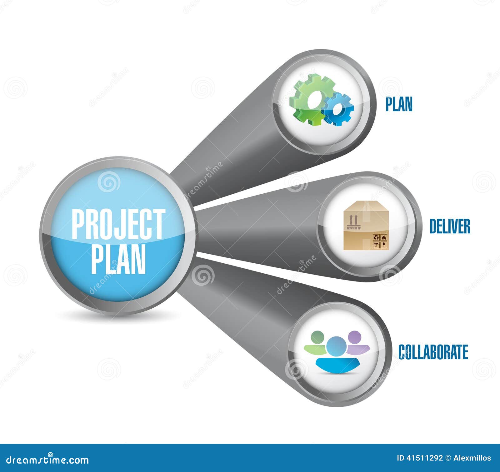 Project Plan Link Connection Concept Illustration Stock Illustration ...