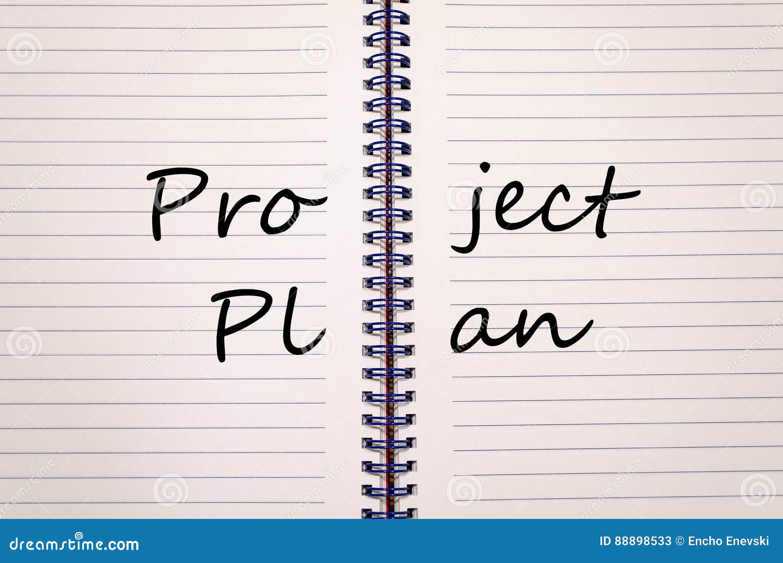 Project Plan Write on Notebook Stock Image - Image of diagram, meeting ...