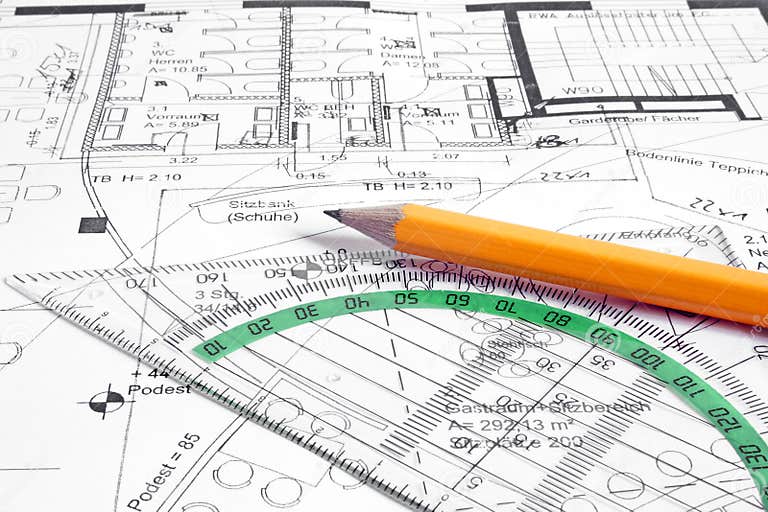 Project planning stock photo. Image of blueprint, building - 1201886