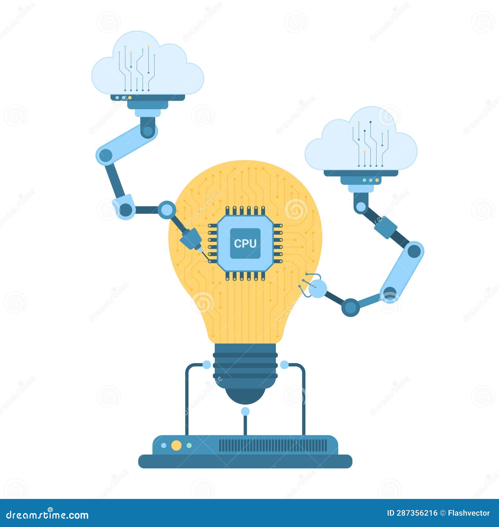 Innovation Process Template With Five Steps - Blue Version Cartoon ...