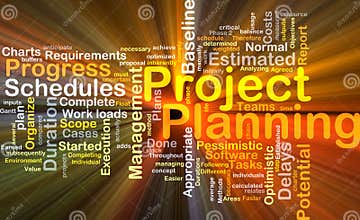 Project Planning Background Concept Glowing Stock Illustration ...