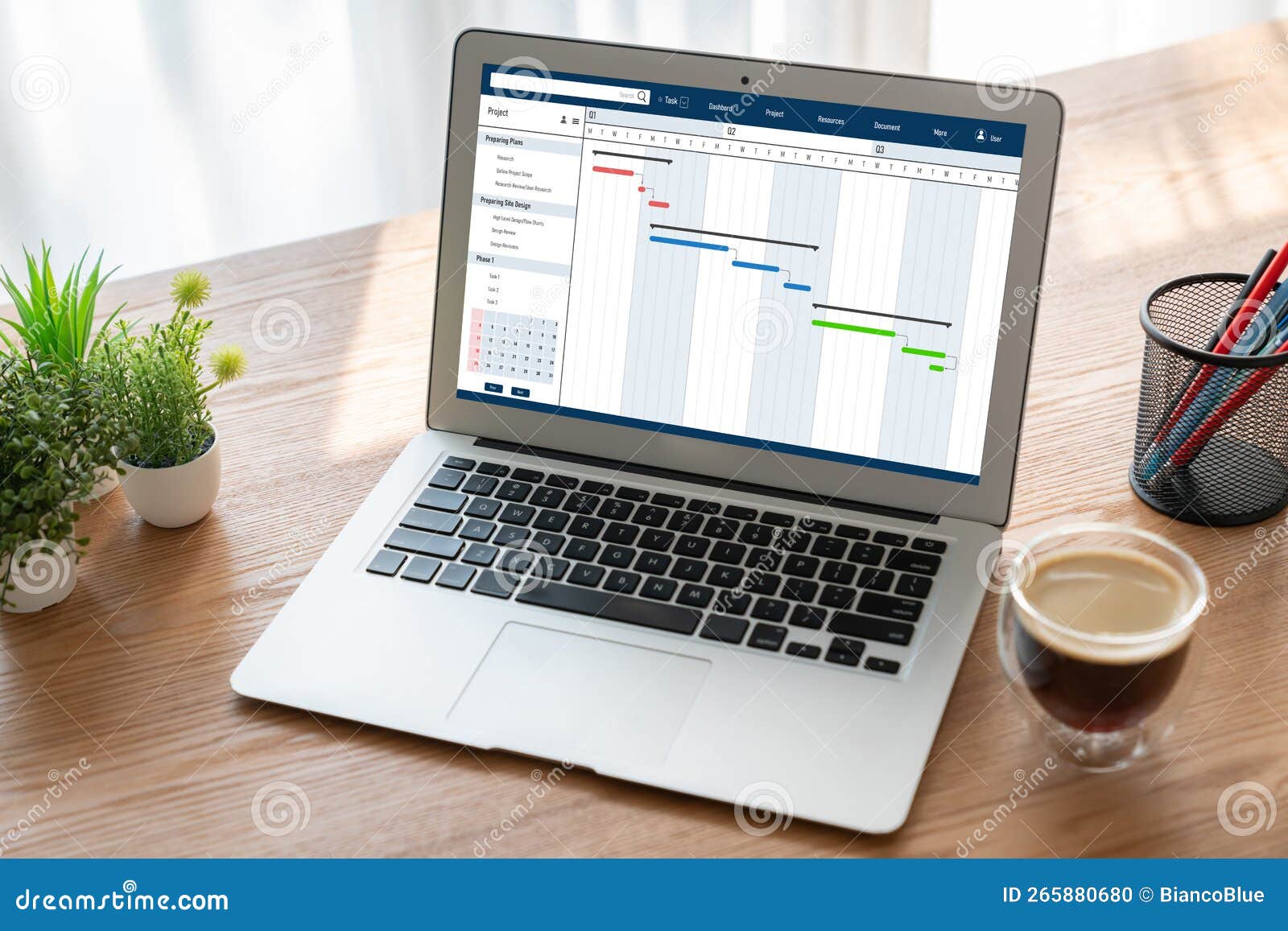 Project Planning Software for Modish Business Project Management Stock ...