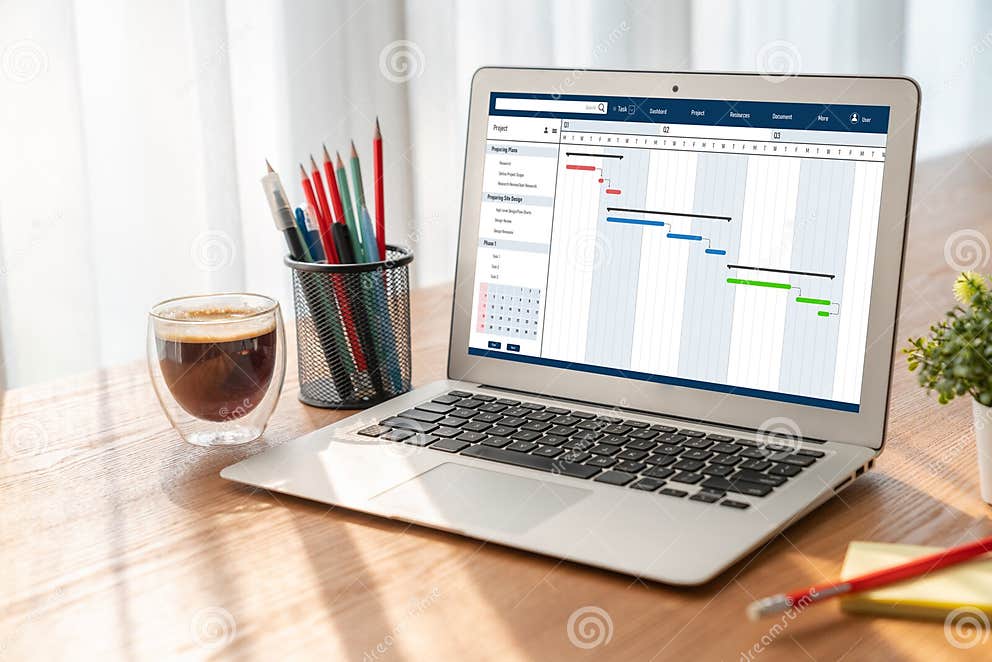 Project Planning Software for Modish Business Project Management Stock ...