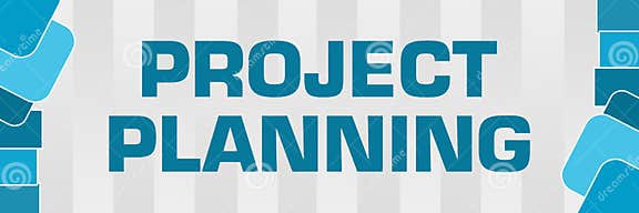Project Planning Blue Abstract Shapes Horizontal Stock Illustration ...