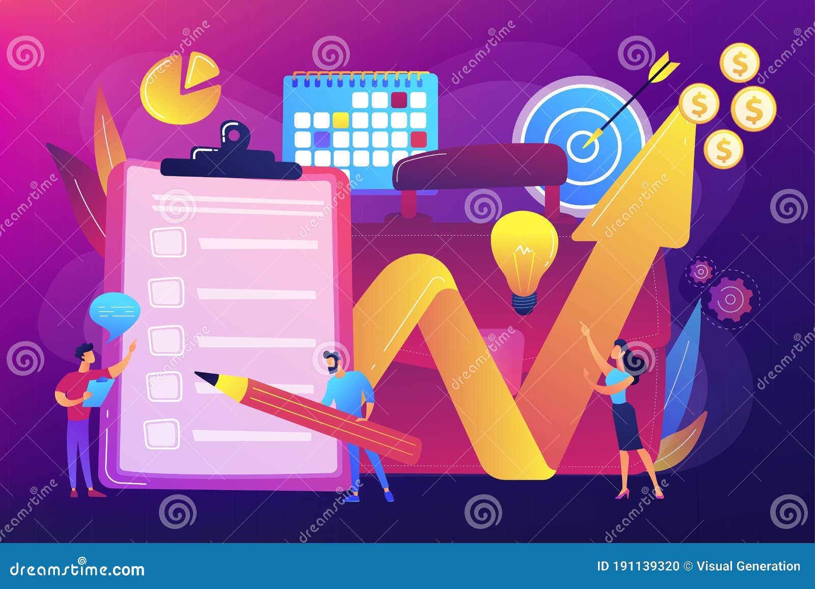 Project Planning Vector Illustration Stock Vector - Illustration of ...