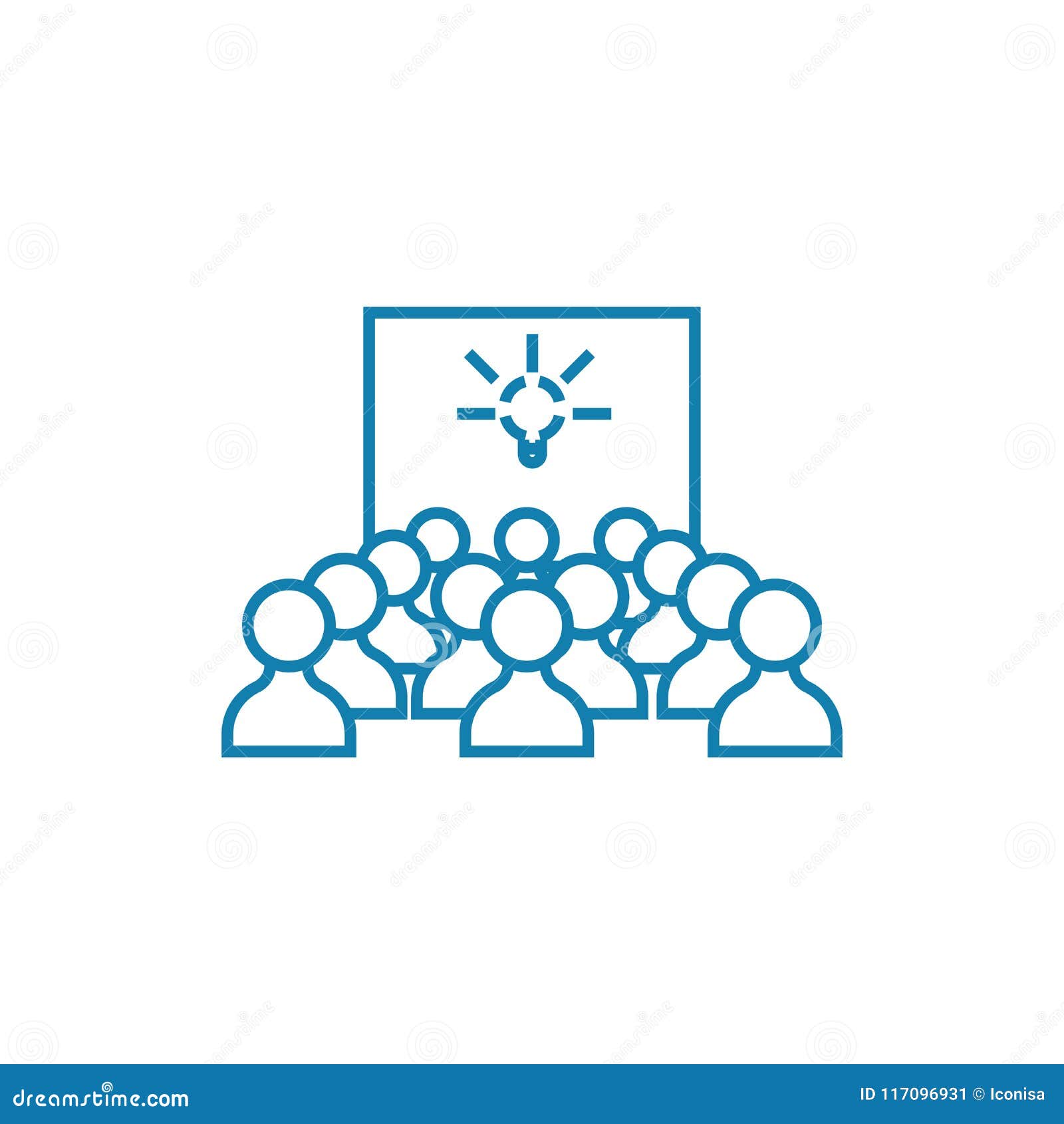 Project Presentation Linear Icon Concept. Project Presentation Line ...