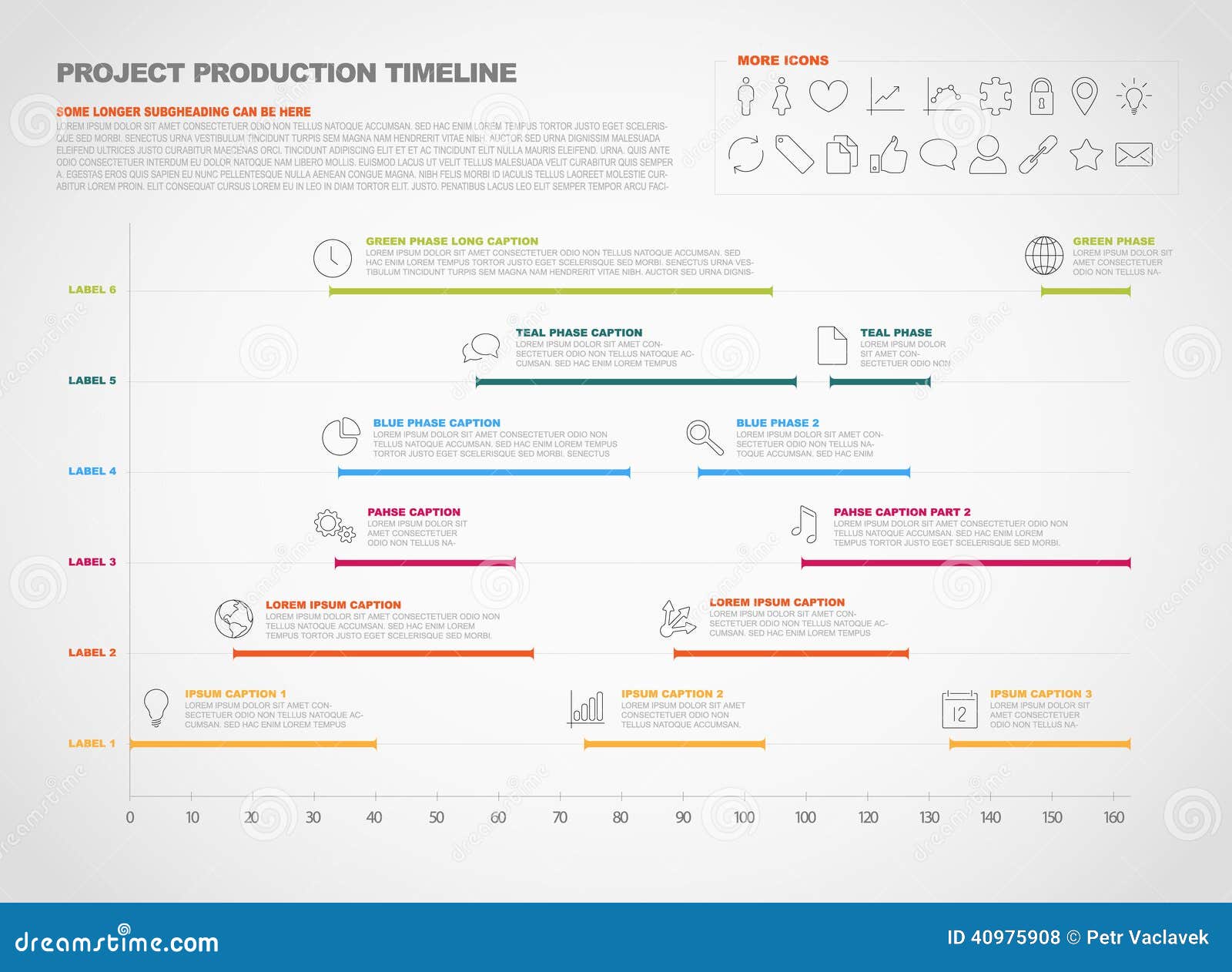Project Production Timeline Graph Stock Vector - Illustration of icons ... Project Production Timeline Graph Stock Vector - Illustration of icons ...