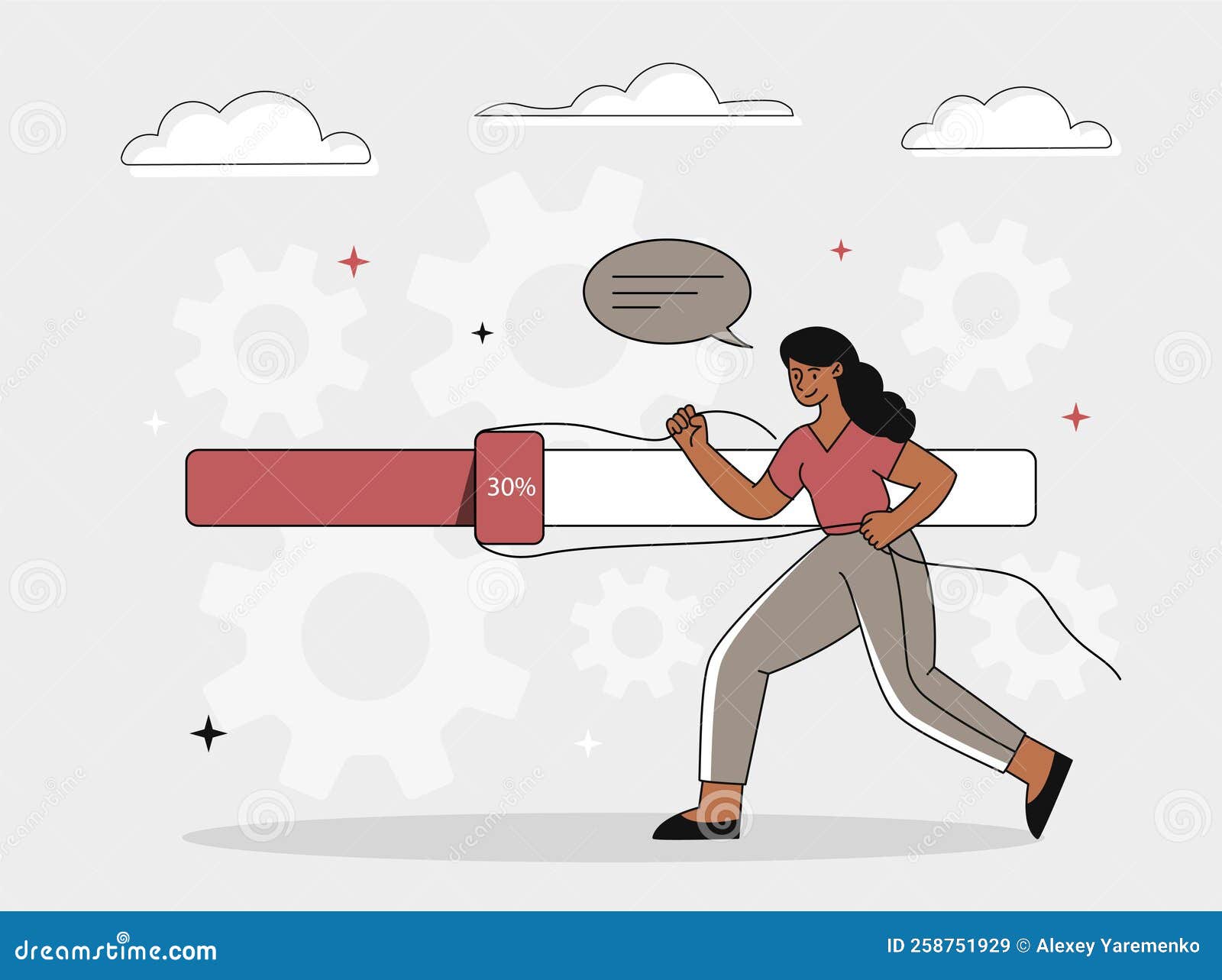 Project progress concept stock illustration. Illustration of fast ...